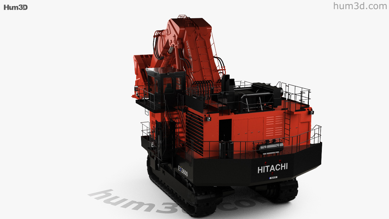 360 view of Hitachi EX3600-6 Excavator 2018 3D model - 3DModels store