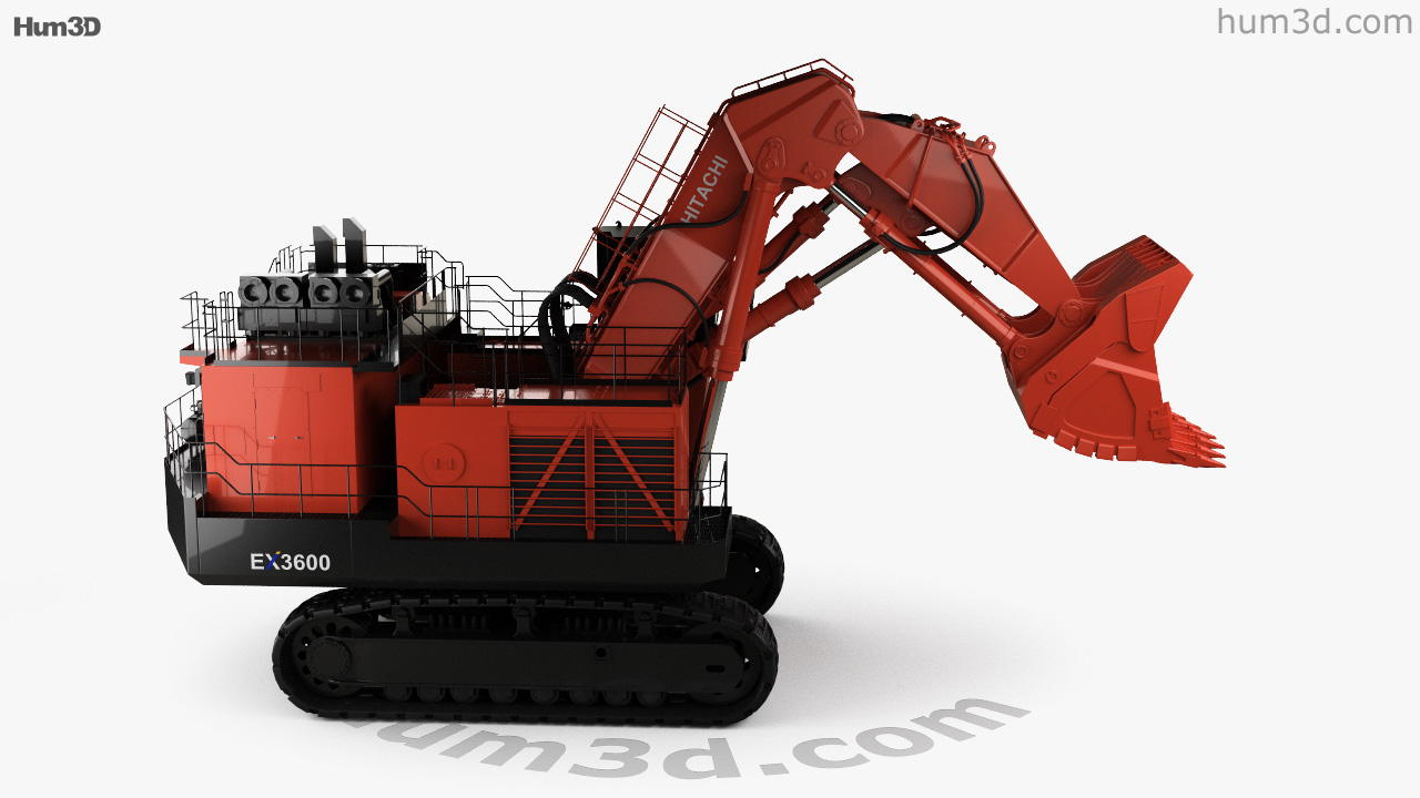 360 view of Hitachi EX3600-6 Excavator 2018 3D model - 3DModels store