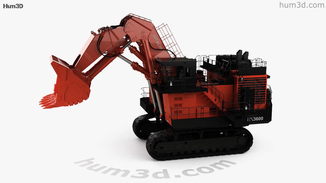 360 view of Hitachi EX3600-6 Excavator 2018 3D model - 3DModels store