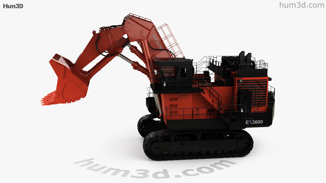360 view of Hitachi EX3600-6 Excavator 2018 3D model - 3DModels store