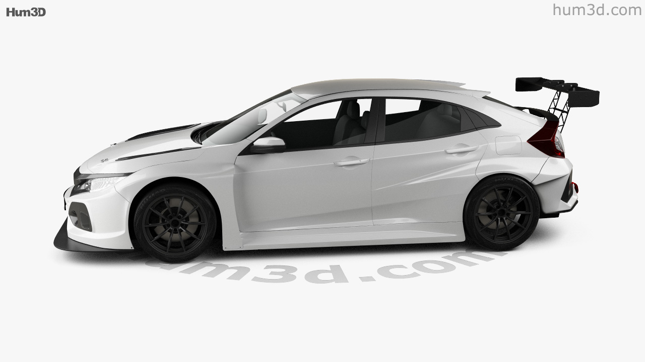 360 view of Honda Civic TCR hatchback 2021 3D model - 3DModels store