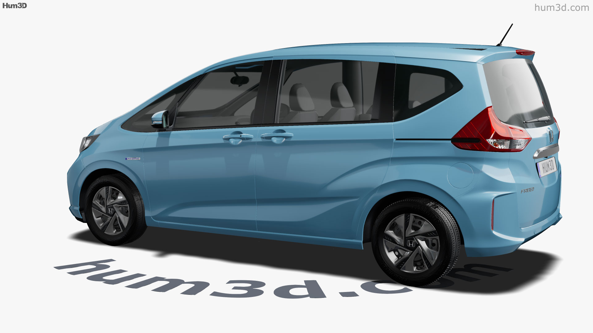 360 view of Honda Freed hybrid 2022 3D model - 3DModels store