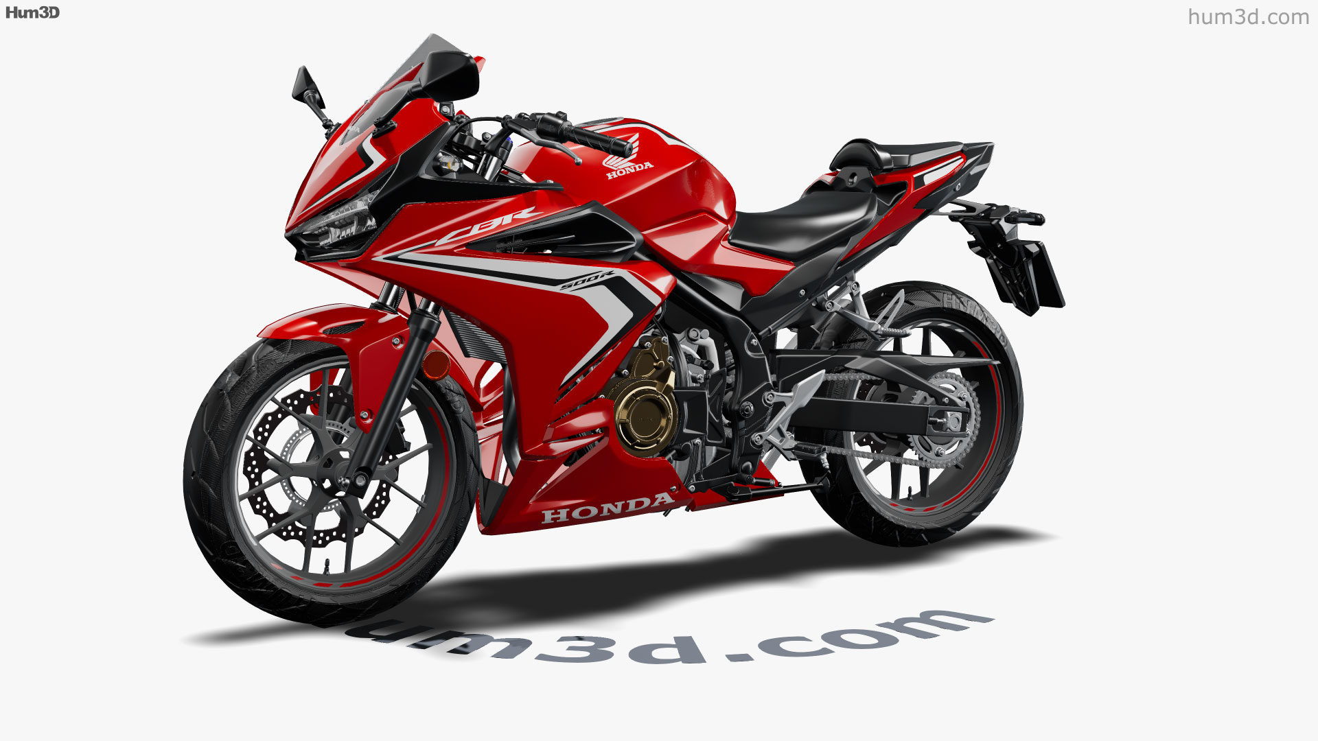 360 view of Honda CBR500R ABS 2020 3D model - 3DModels store