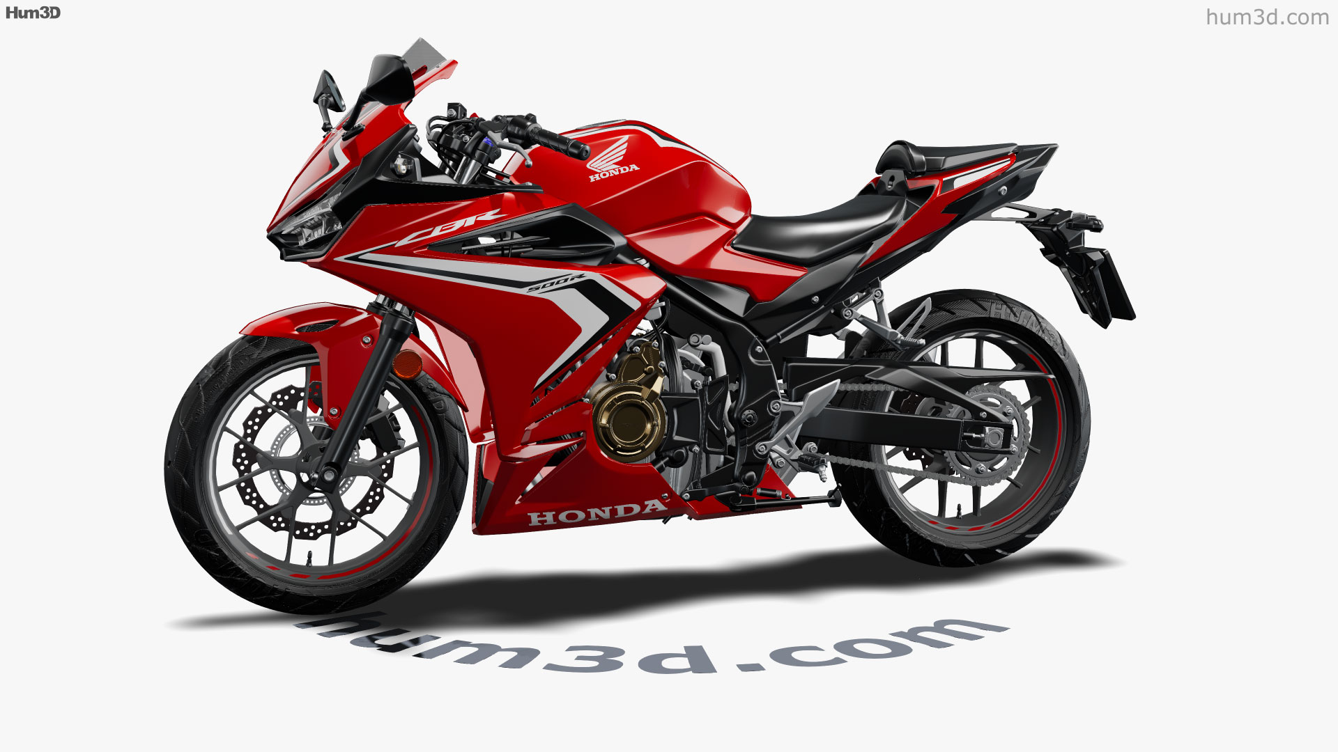 360 view of Honda CBR500R ABS 2020 3D model - 3DModels store