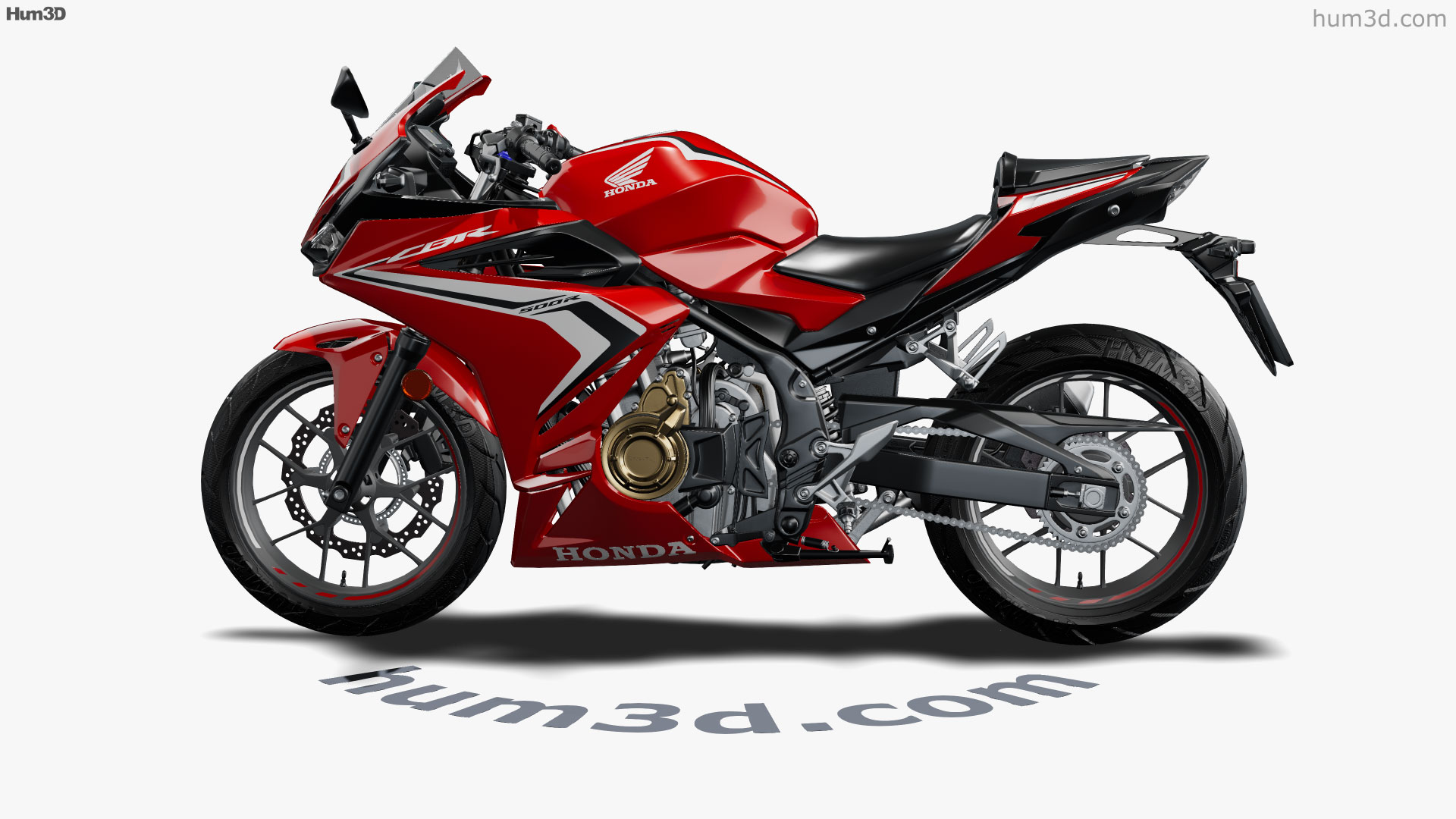 360 view of Honda CBR500R ABS 2020 3D model - 3DModels store