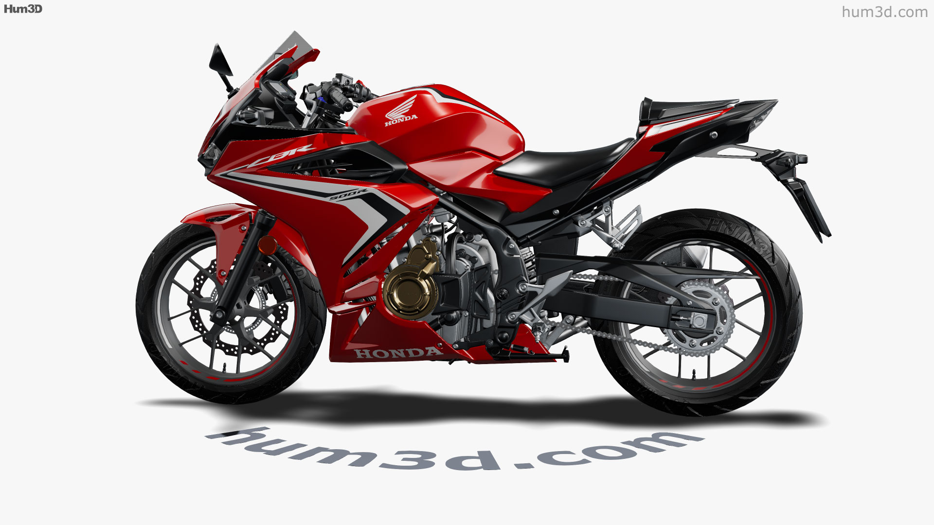 360 view of Honda CBR500R ABS 2020 3D model - 3DModels store