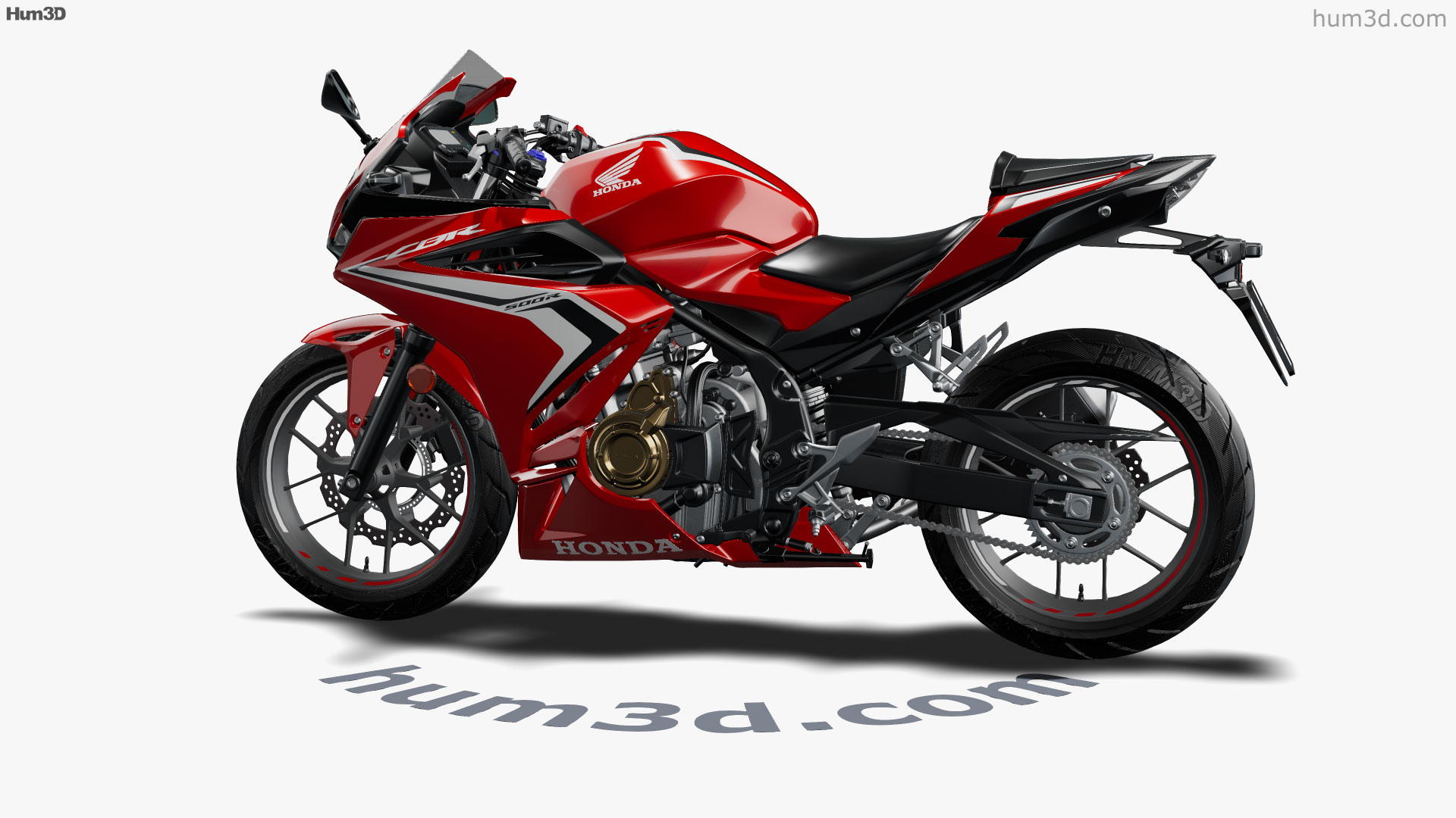 360 view of Honda CBR500R ABS 2020 3D model - 3DModels store