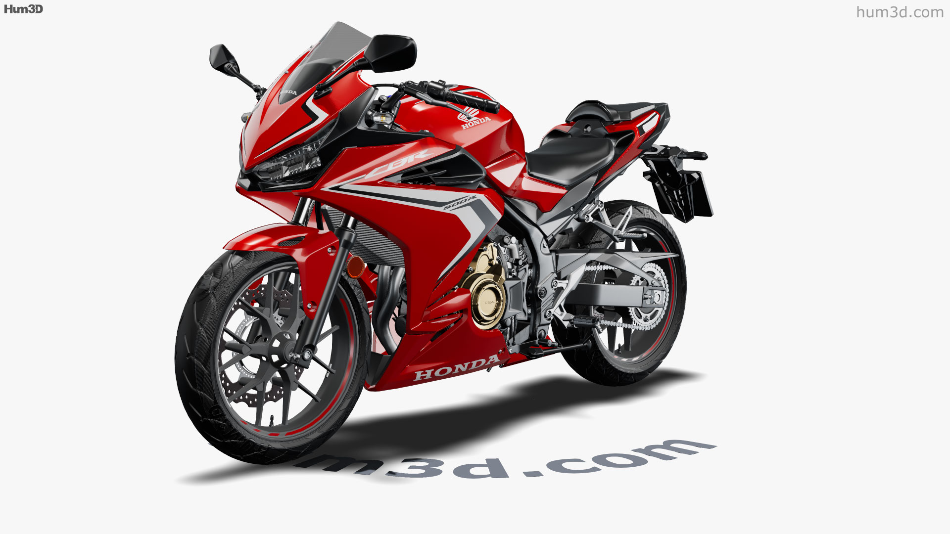 360 view of Honda CBR500R ABS 2020 3D model - 3DModels store
