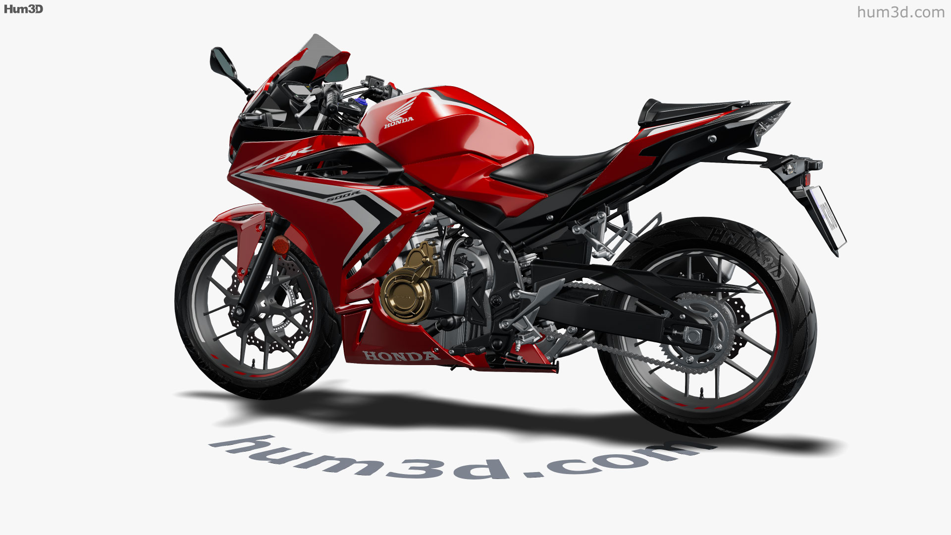 360 view of Honda CBR500R ABS 2020 3D model - 3DModels store