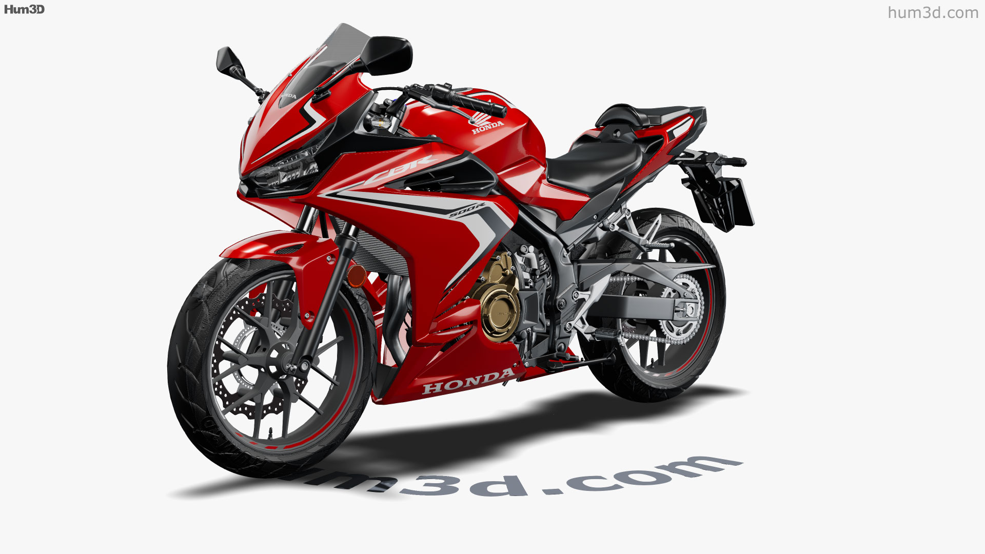 360 view of Honda CBR500R ABS 2020 3D model - 3DModels store