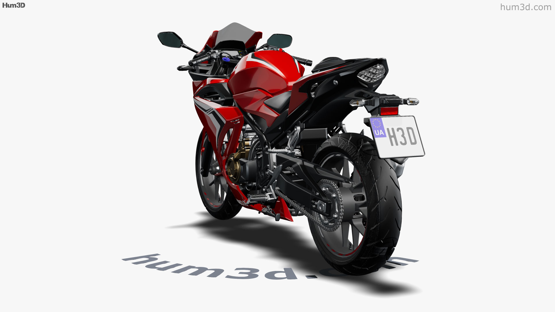 360 view of Honda CBR500R ABS 2020 3D model - 3DModels store