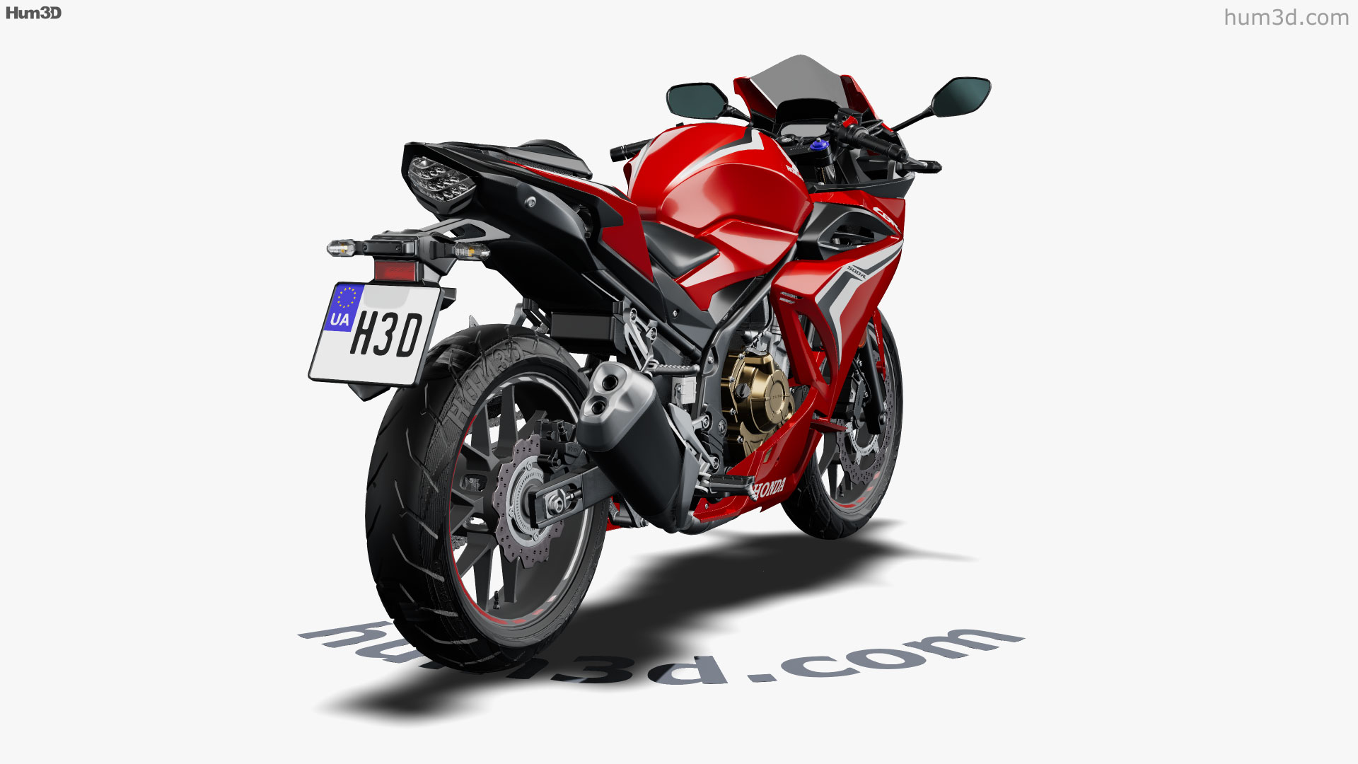 360 view of Honda CBR500R ABS 2020 3D model - 3DModels store