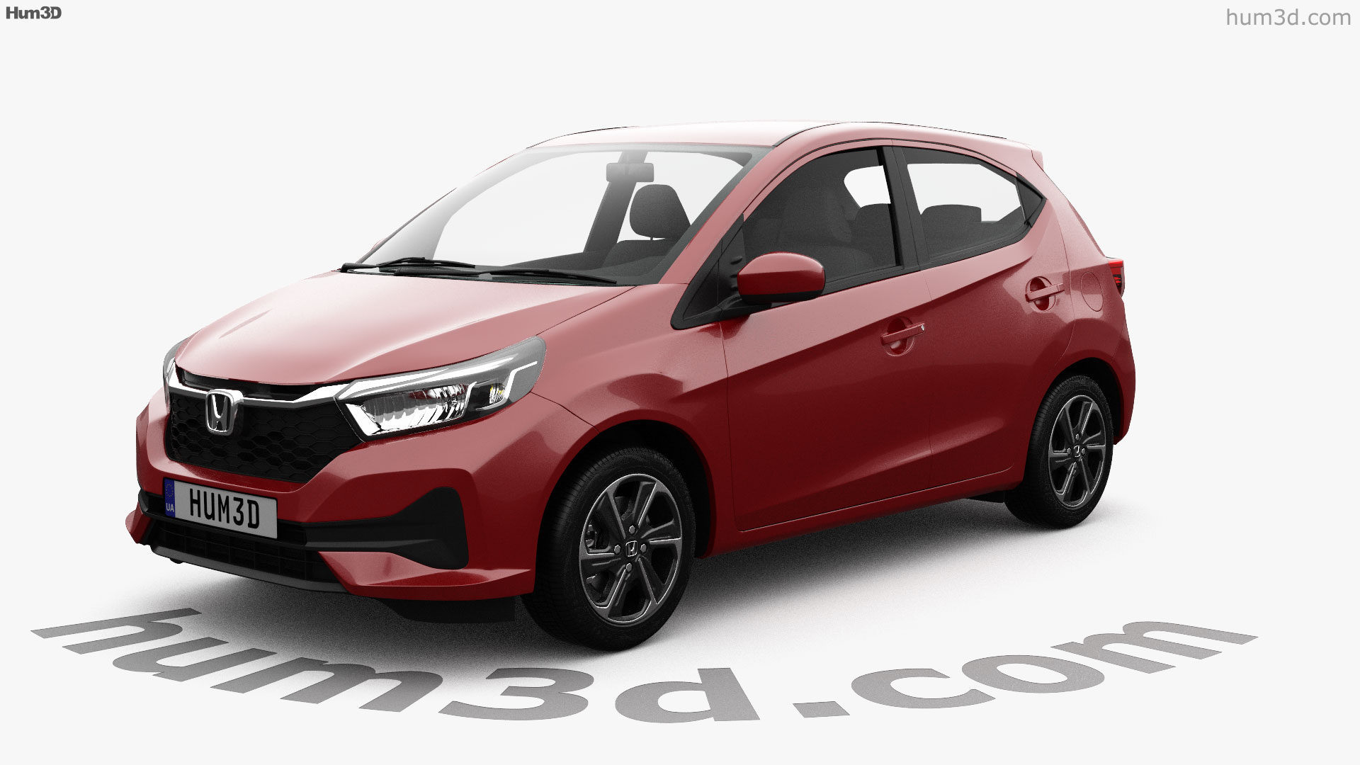 360 view of Honda Brio 2024 3D model - 3DModels store