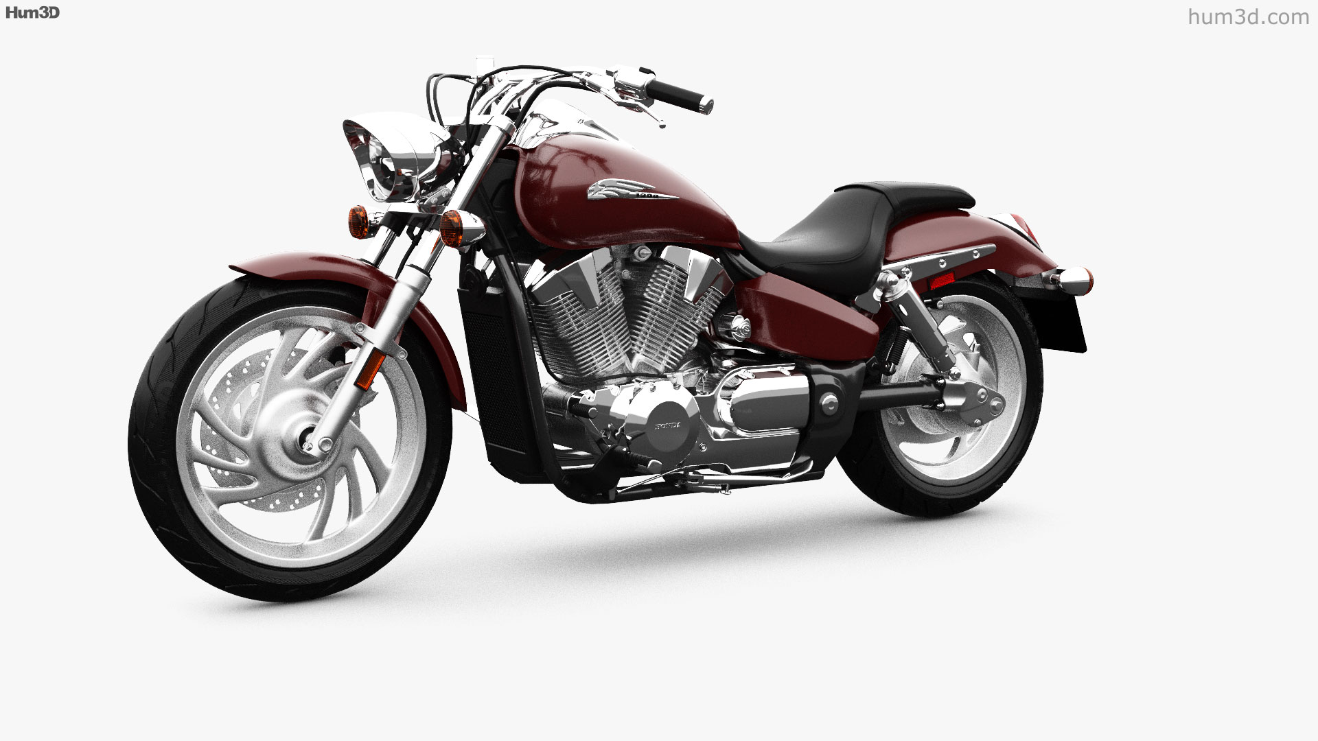 360 view of Honda VTX1300C 2009 3D model - 3DModels store