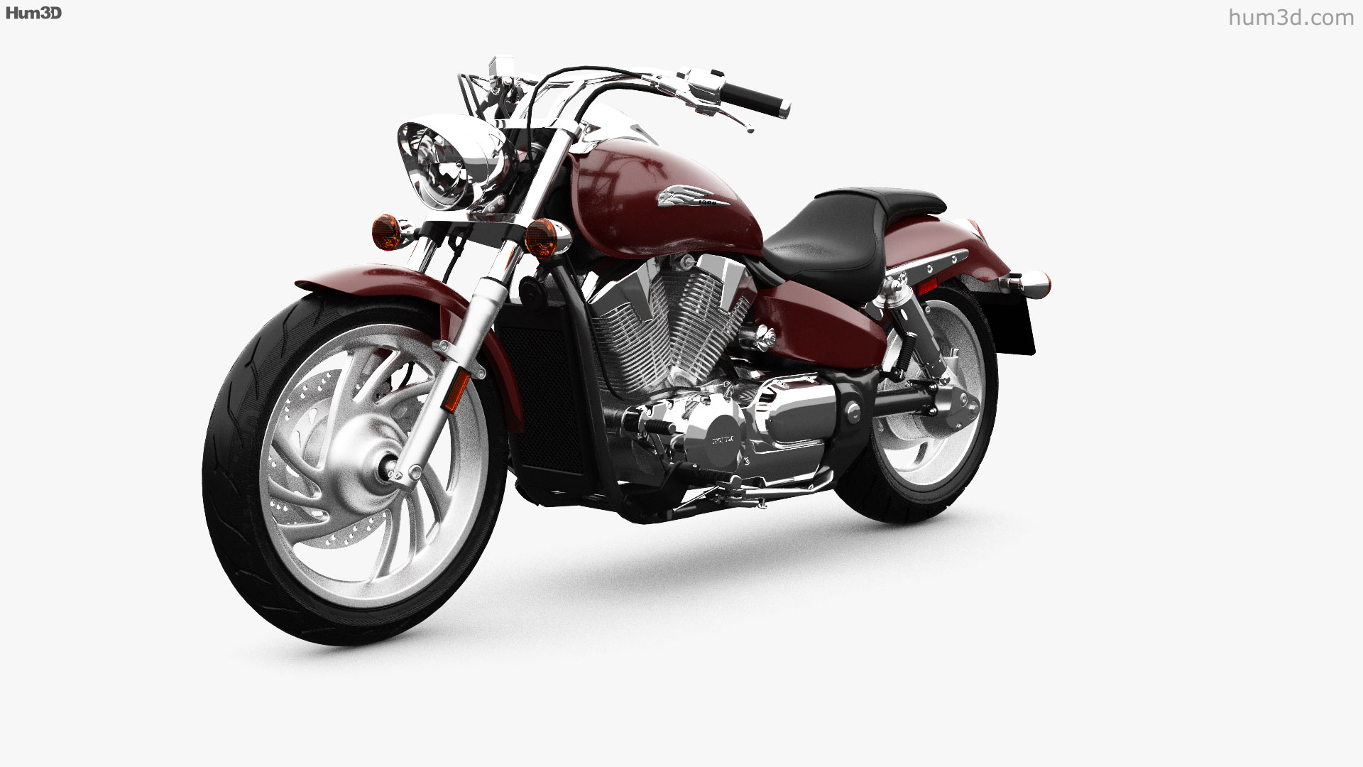 360 view of Honda VTX1300C 2009 3D model - 3DModels store
