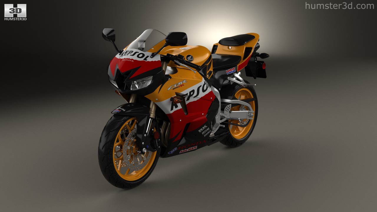 360 view of Honda CBR600RR 2015 3D model - 3DModels store