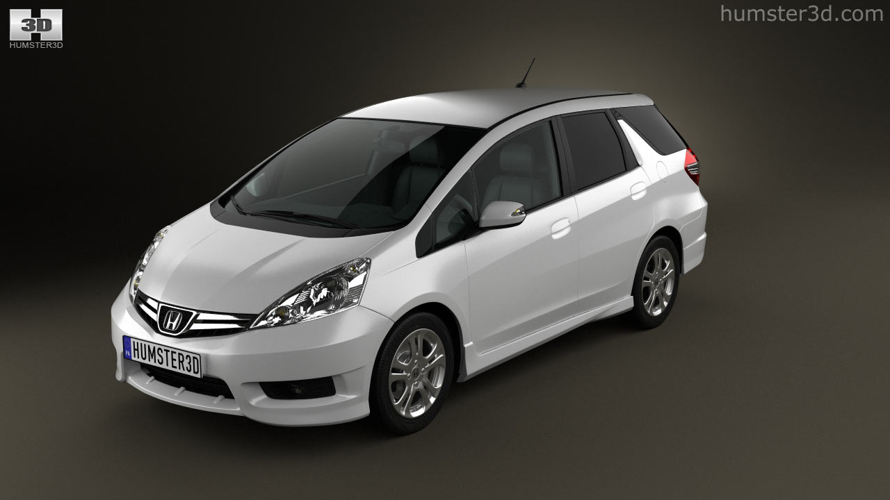 360 view of Honda Fit (Jazz) Shuttle 2015 3D model - 3DModels store