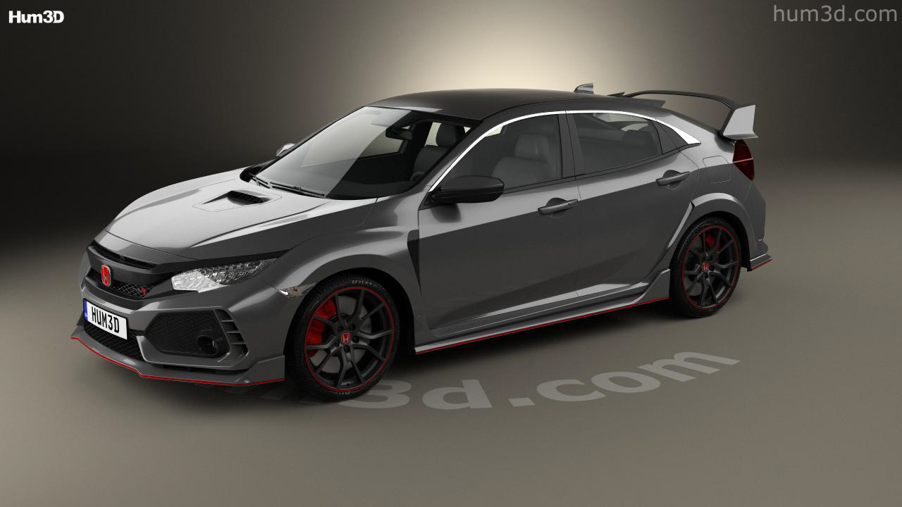 360 view of Honda Civic Type R Prototype 5-door hatchback 2019 3D model ...