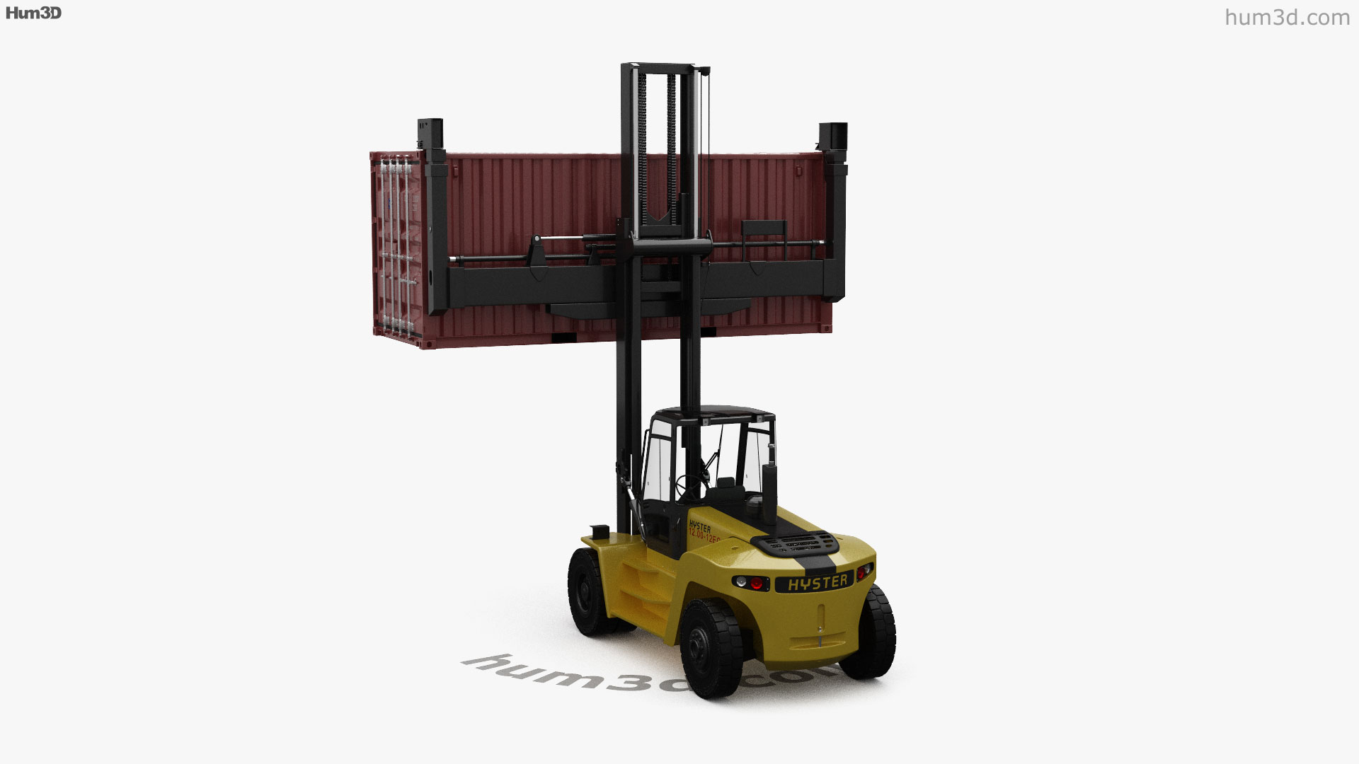 360 view of Hyster H10 Forklift with Shipping Container 2018 3D model ...
