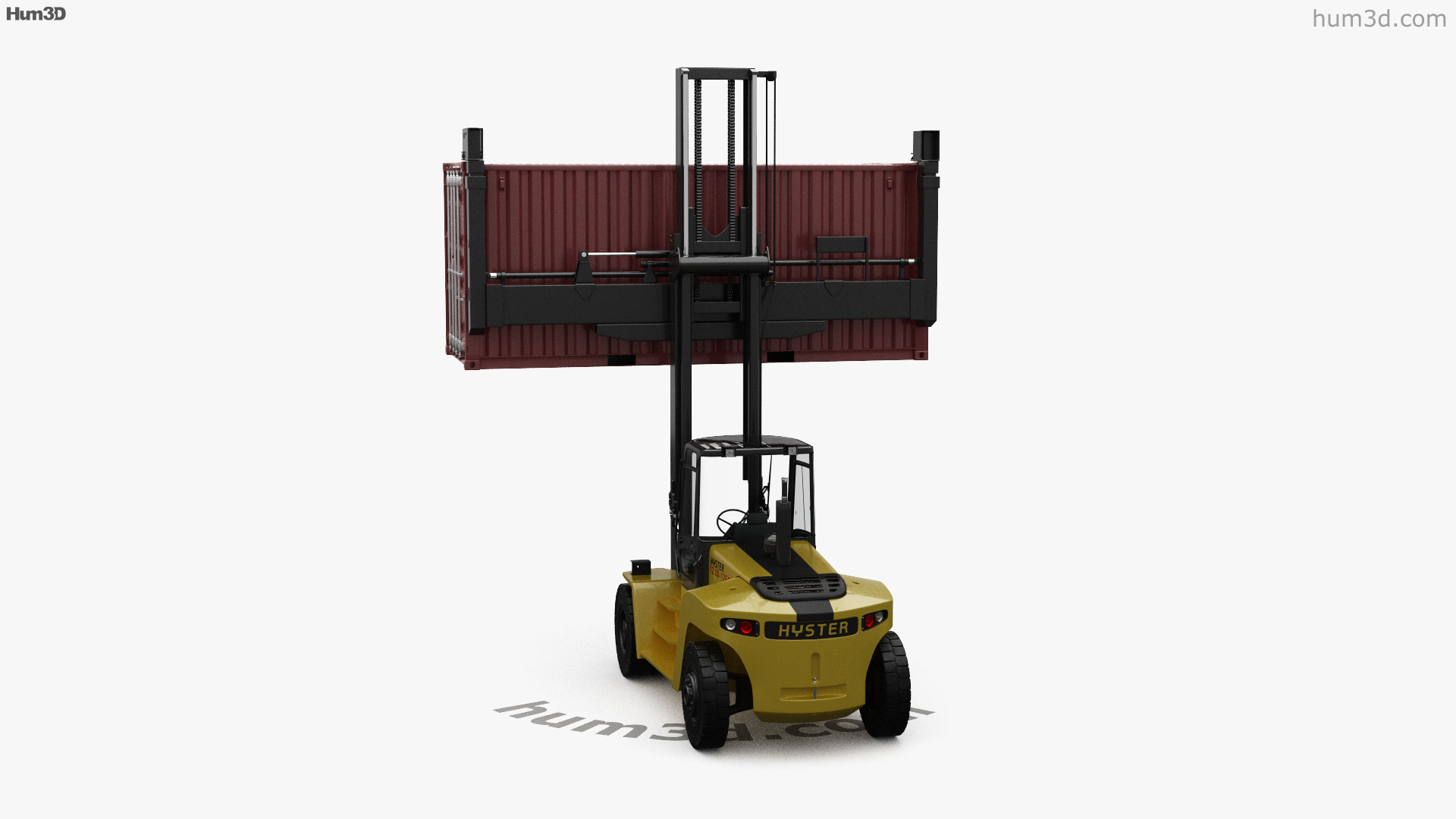 360 view of Hyster H10 Forklift with Shipping Container 2018 3D model ...