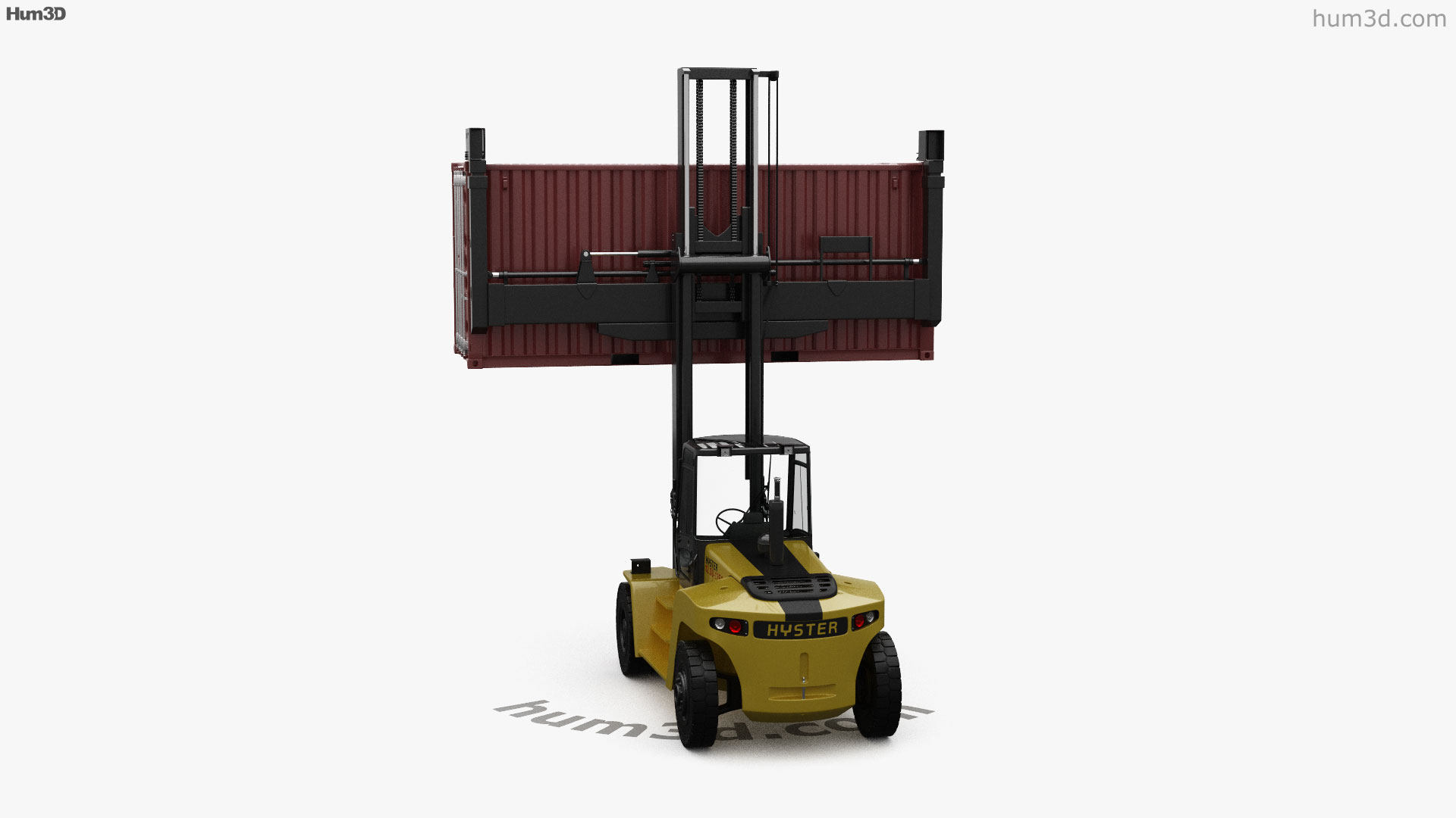 360 view of Hyster H10 Forklift with Shipping Container 2018 3D model ...