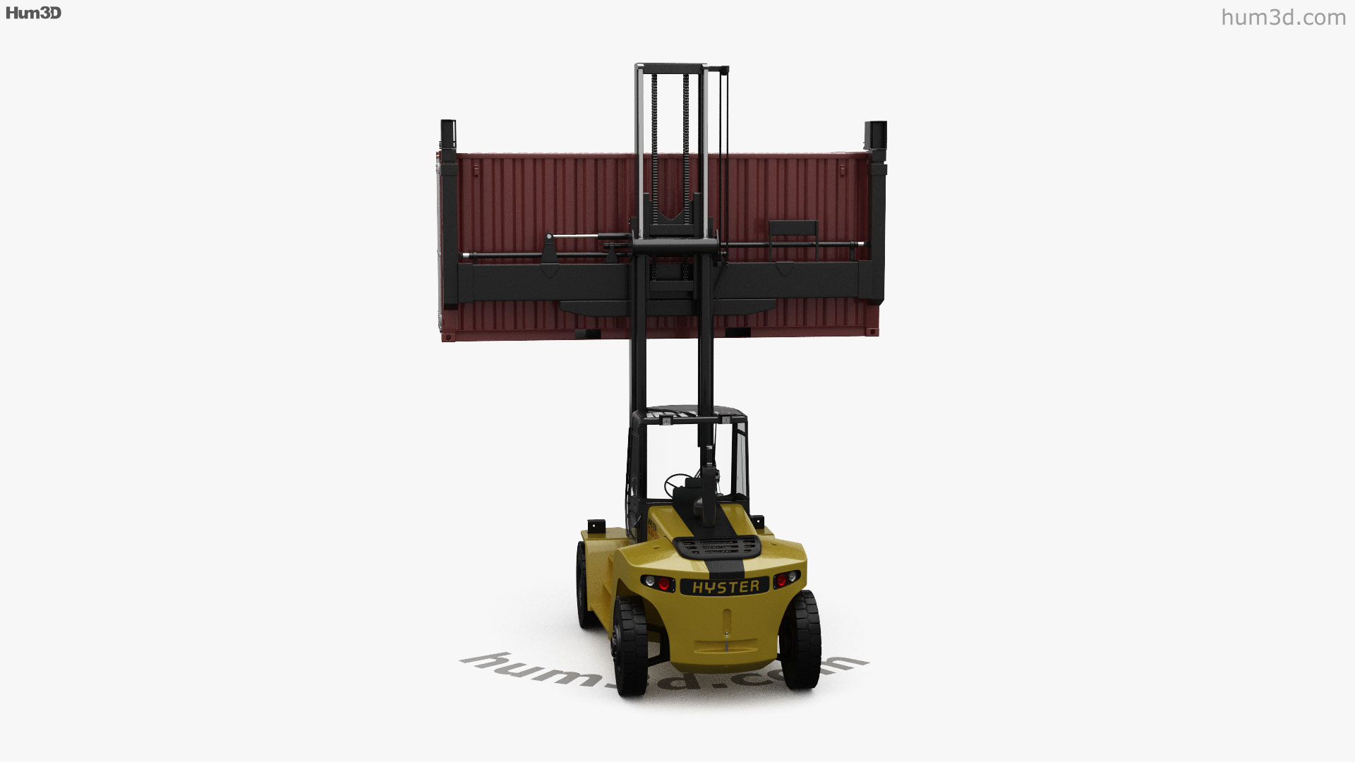 360 view of Hyster H10 Forklift with Shipping Container 2018 3D model ...