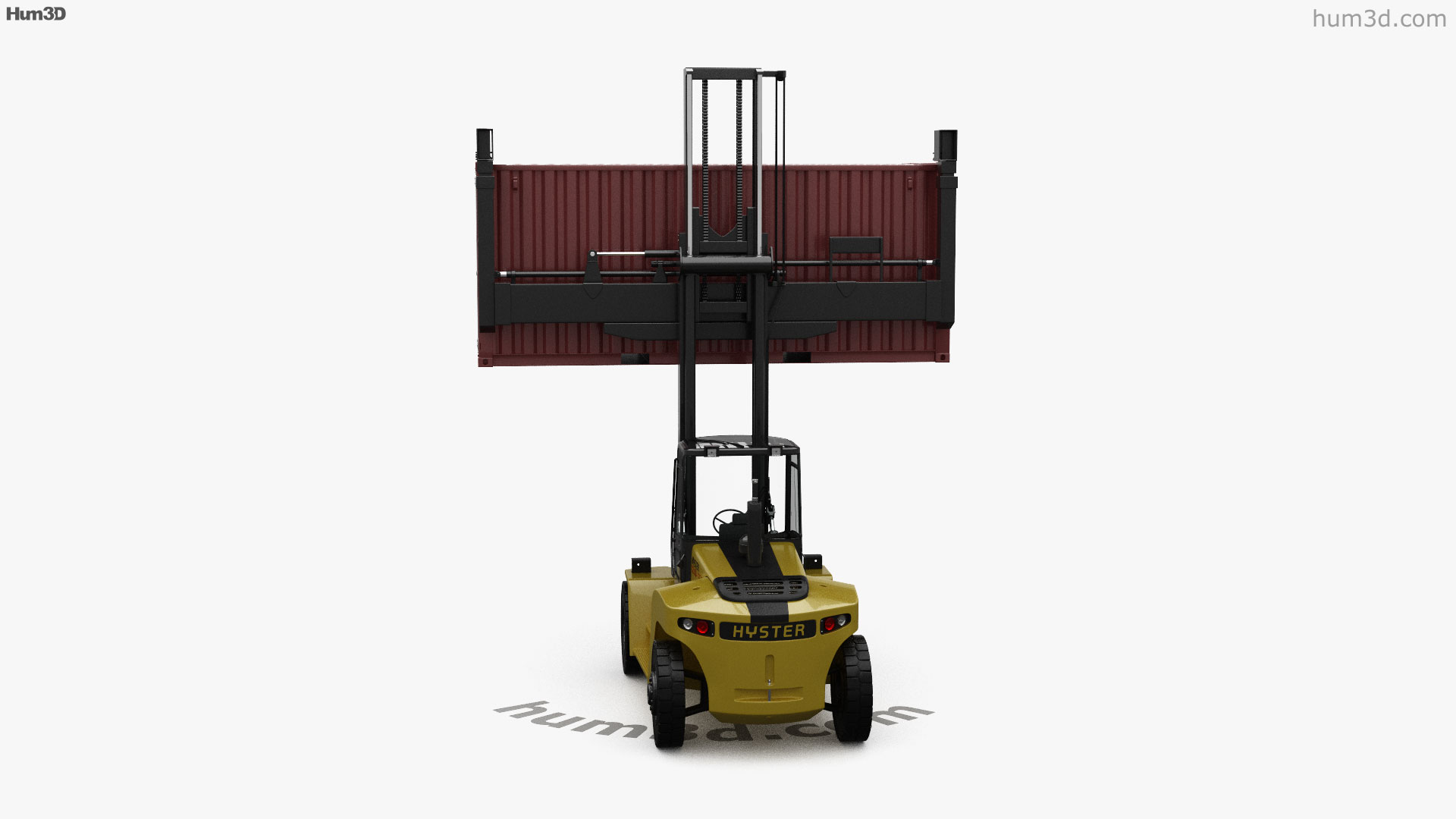 360 view of Hyster H10 Forklift with Shipping Container 2018 3D model ...