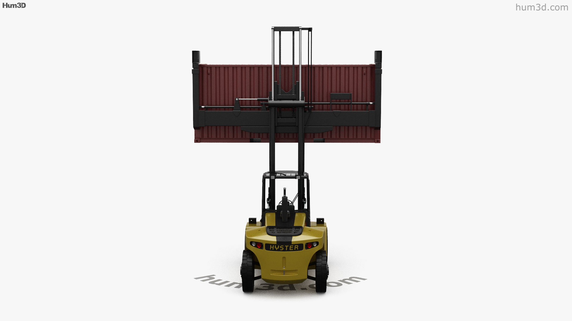 360 view of Hyster H10 Forklift with Shipping Container 2018 3D model ...