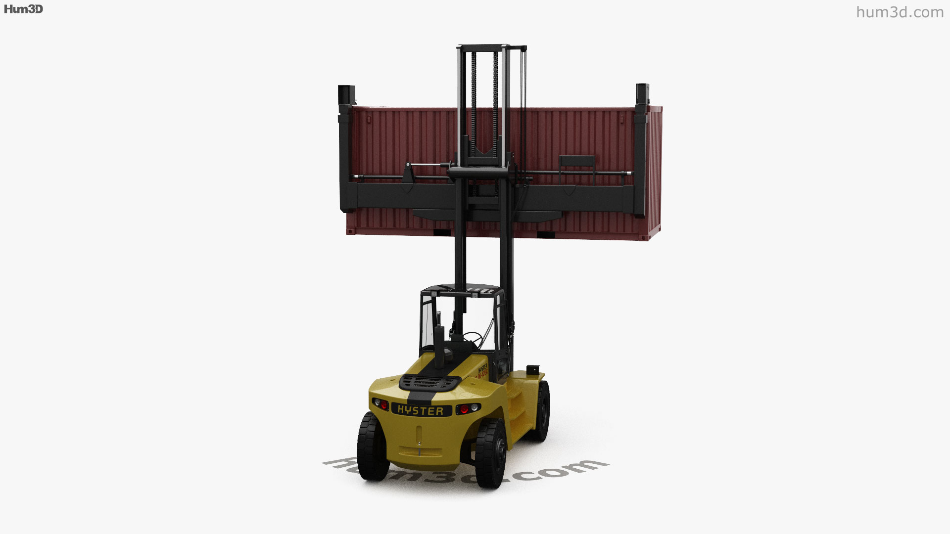 360 view of Hyster H10 Forklift with Shipping Container 2018 3D model ...