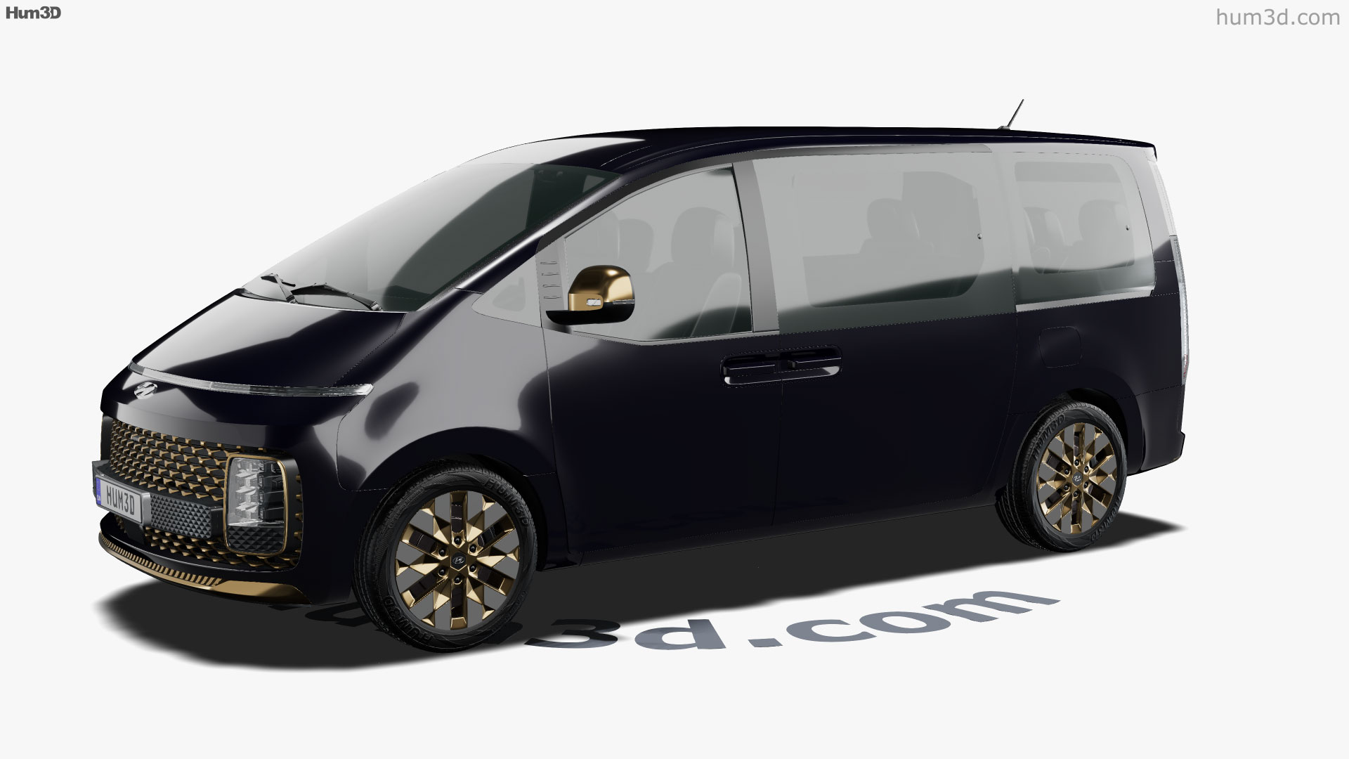 360 view of Hyundai Staria Premium 2024 3D model - 3DModels store