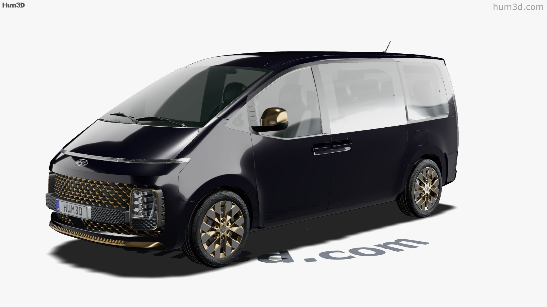 360 view of Hyundai Staria Premium 2024 3D model - 3DModels store