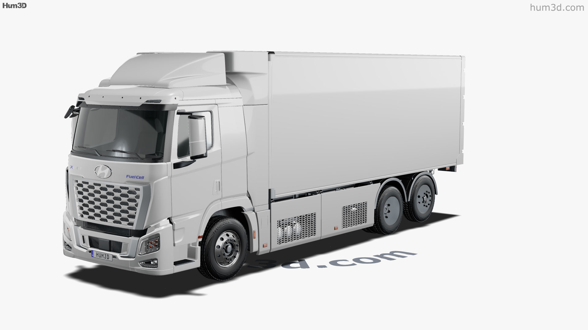 360 view of Hyundai Xcient FCEV Box Truck 2023 3D model - 3DModels store