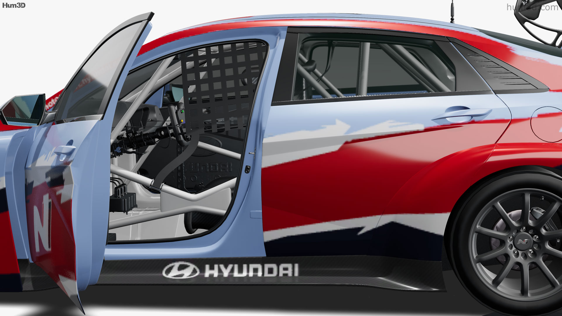 Hyundai Elantra N TCR 인테리어 가 있는 2021 360도 3D 모델 - 3DModels