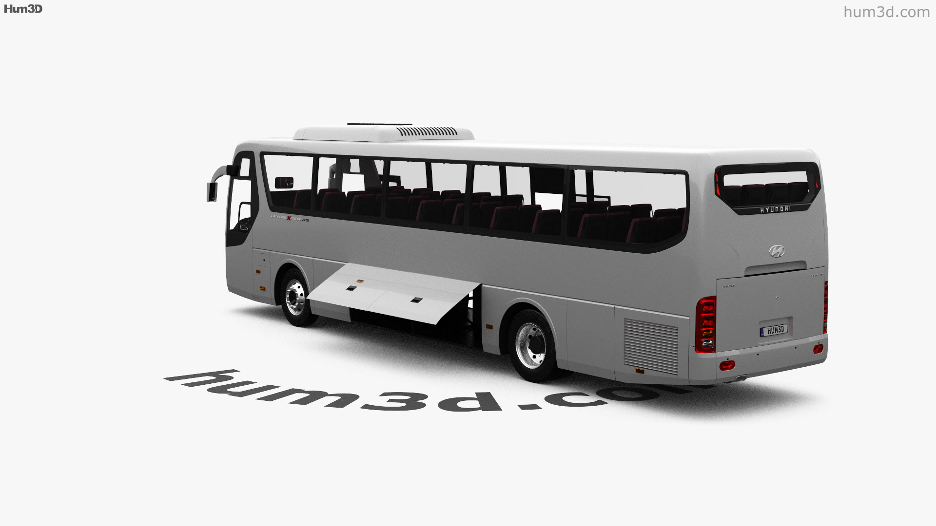 360 view of Hyundai Universe Xpress Noble Bus with HQ interior 2010 3D ...