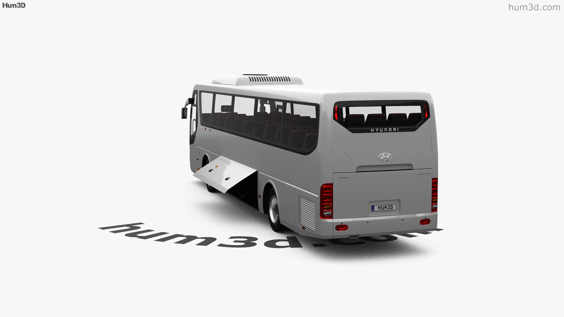 360 view of Hyundai Universe Xpress Noble Bus with HQ interior 2010 3D ...