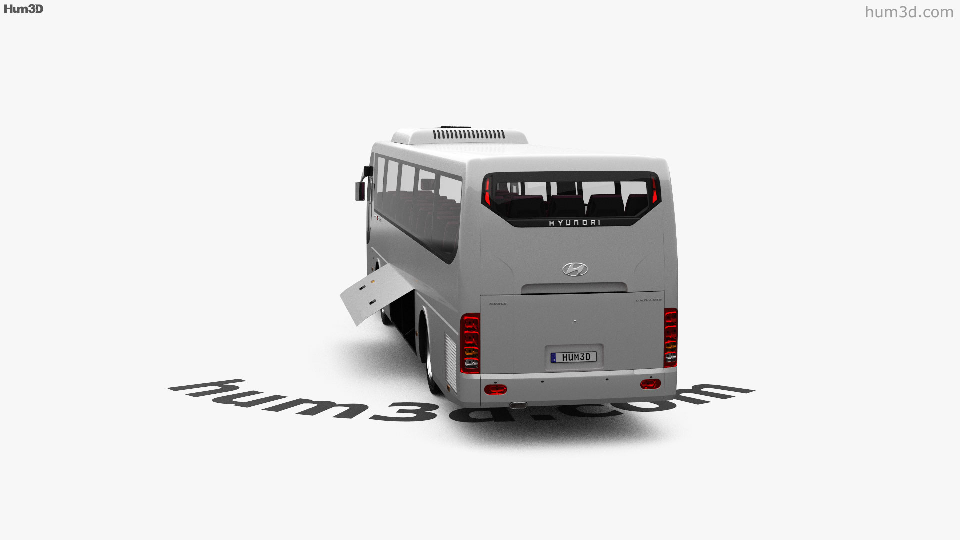 360 view of Hyundai Universe Xpress Noble Bus with HQ interior 2010 3D ...