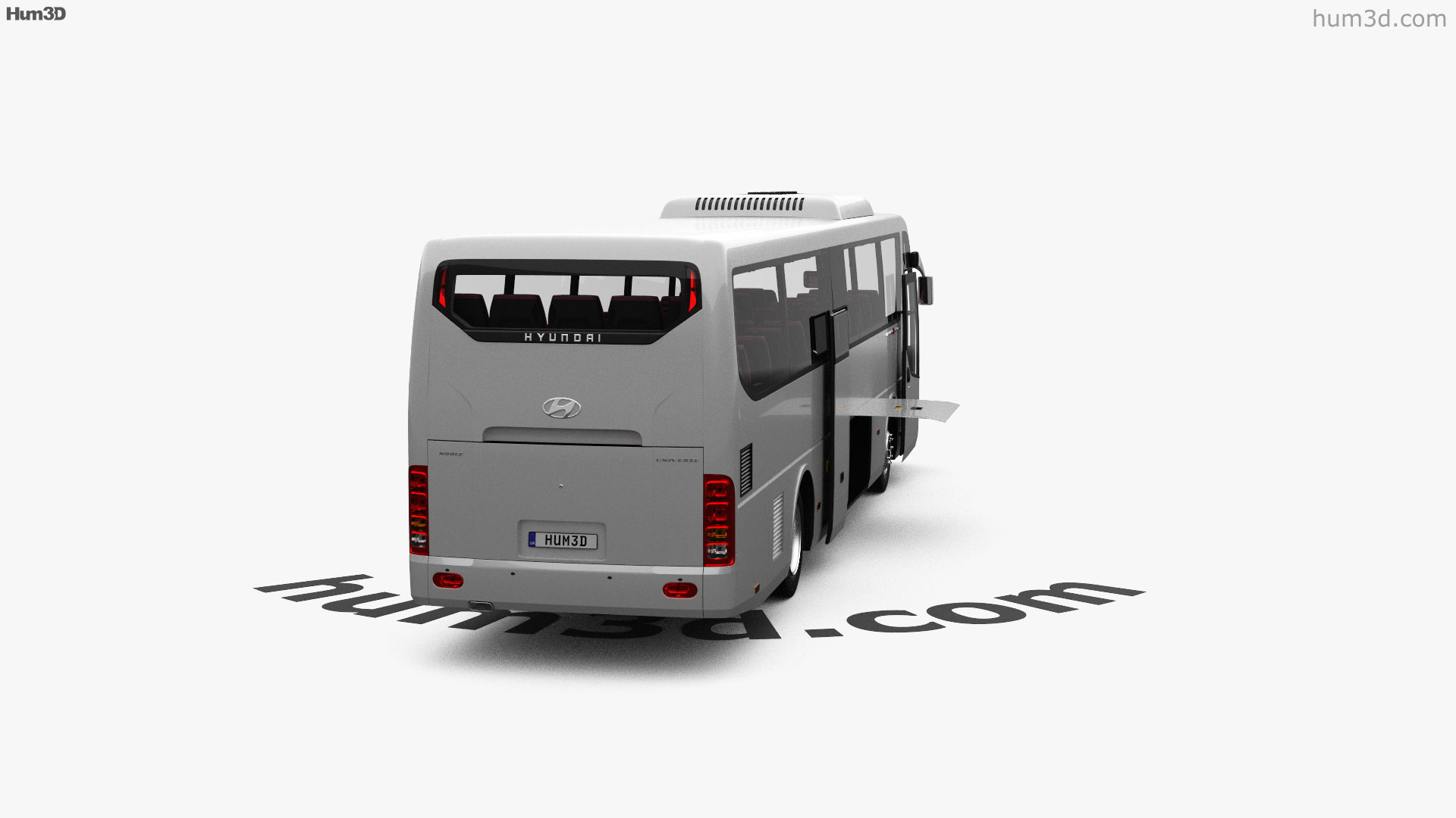 360 view of Hyundai Universe Xpress Noble Bus with HQ interior 2010 3D ...
