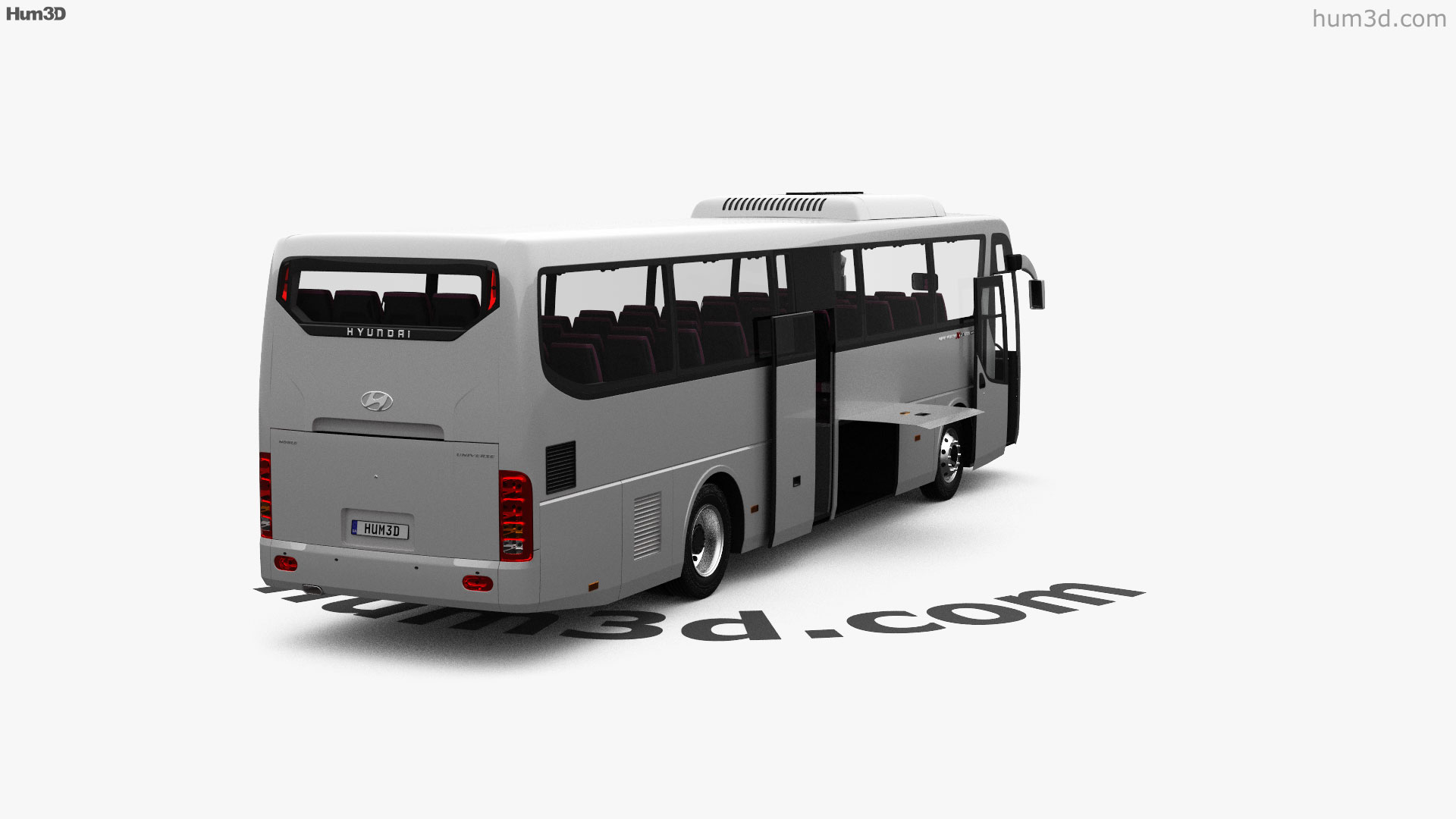 360 view of Hyundai Universe Xpress Noble Bus with HQ interior 2010 3D ...