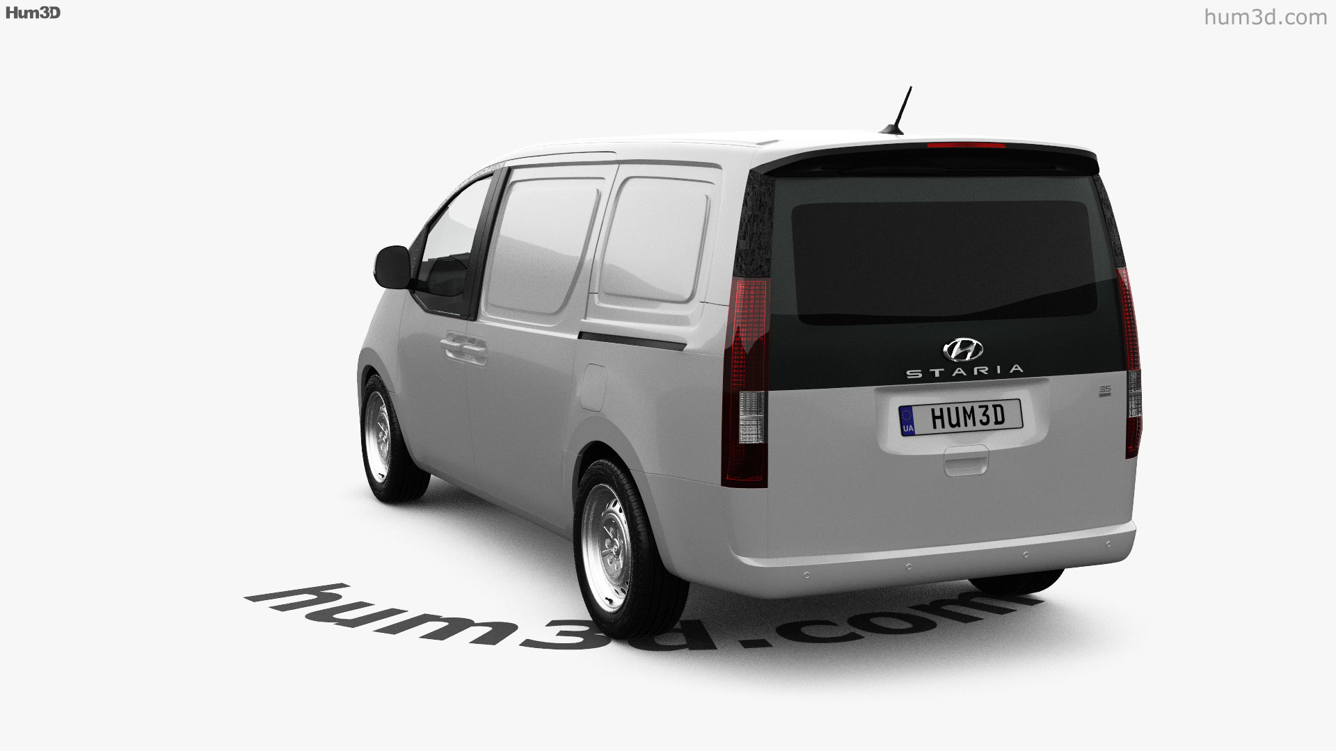 360 view of Hyundai Staria Load 2024 3D model - 3DModels store