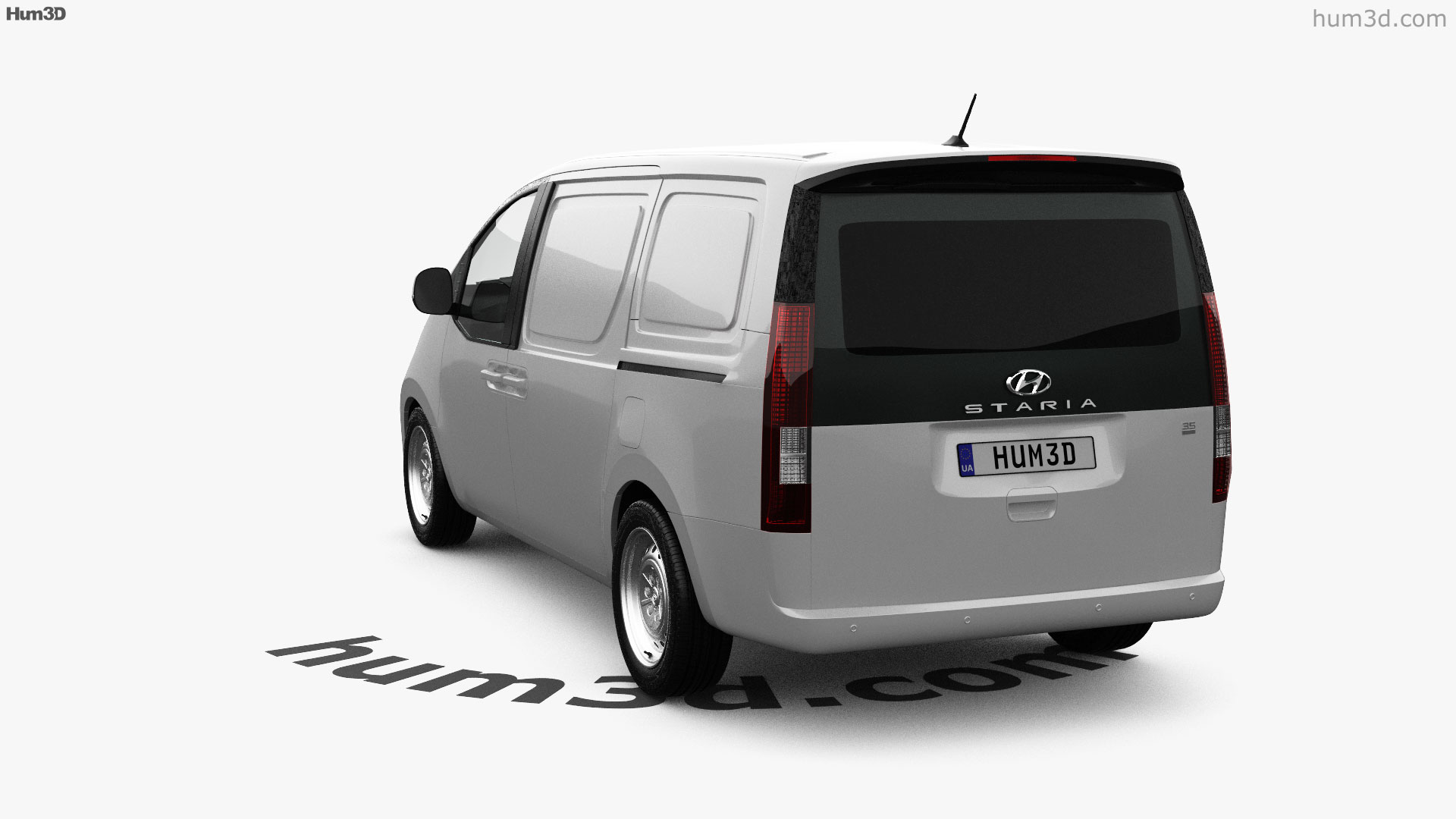 360 view of Hyundai Staria Load 2024 3D model - 3DModels store