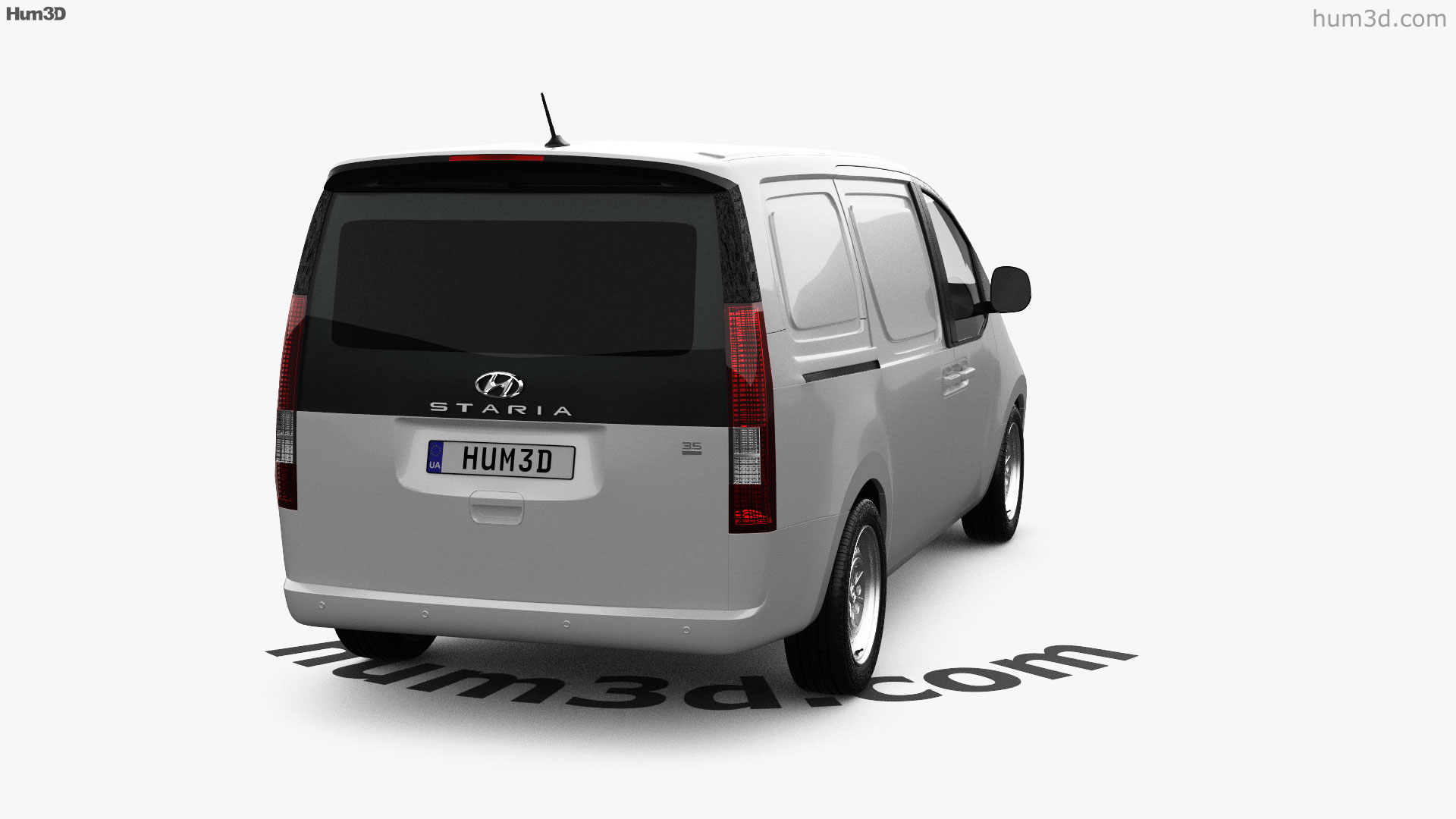 360 view of Hyundai Staria Load 2024 3D model - 3DModels store