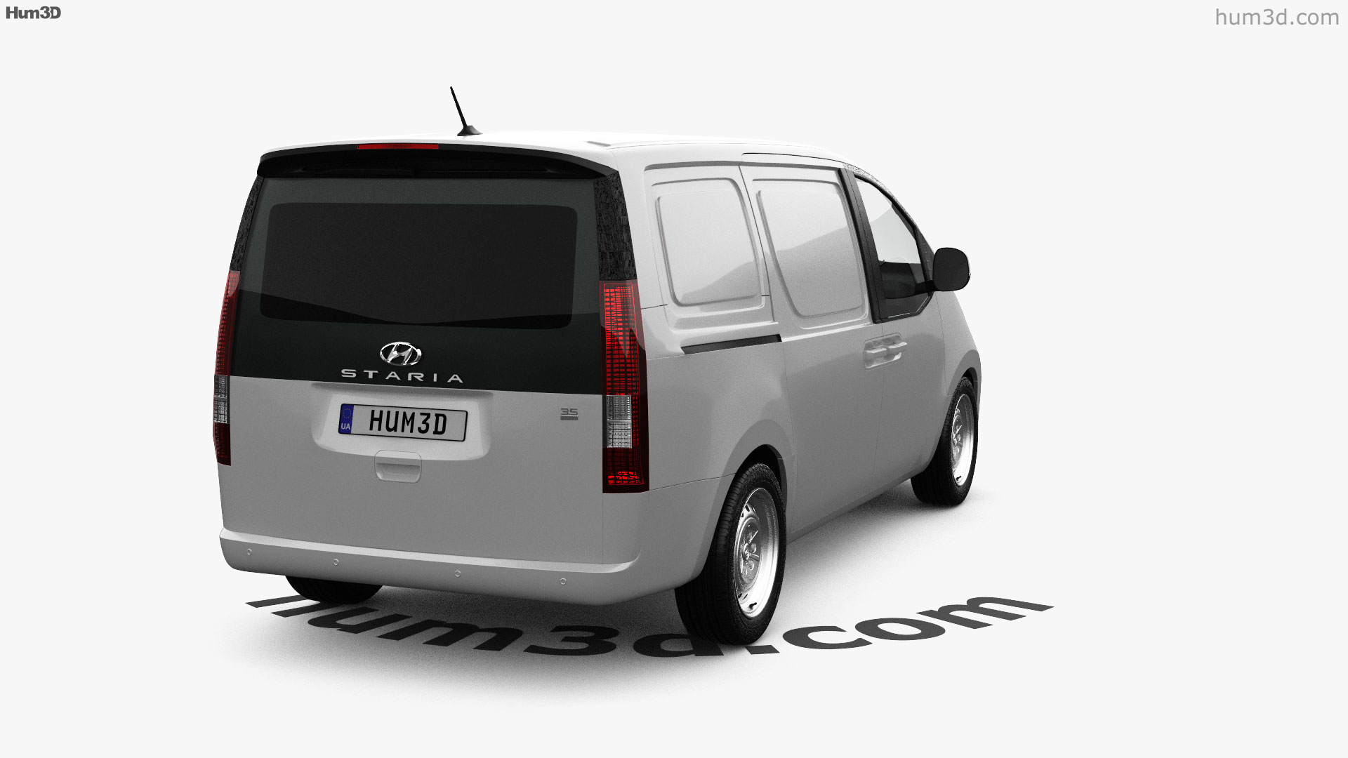 360 view of Hyundai Staria Load 2024 3D model - 3DModels store