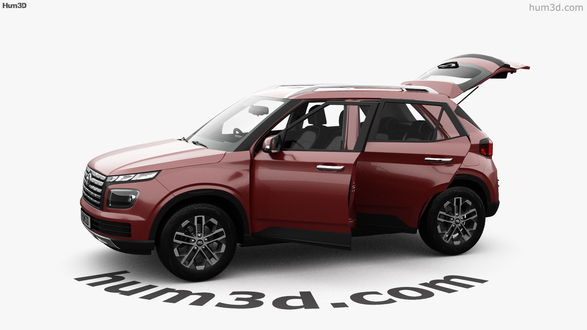 360 view of Hyundai Venue Turbo with HQ interior 2024 3D model ...