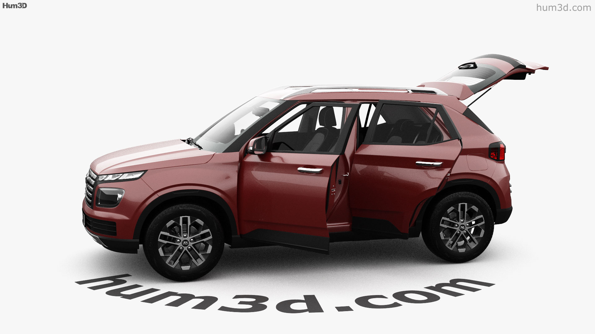 360 view of Hyundai Venue Turbo with HQ interior 2024 3D model ...