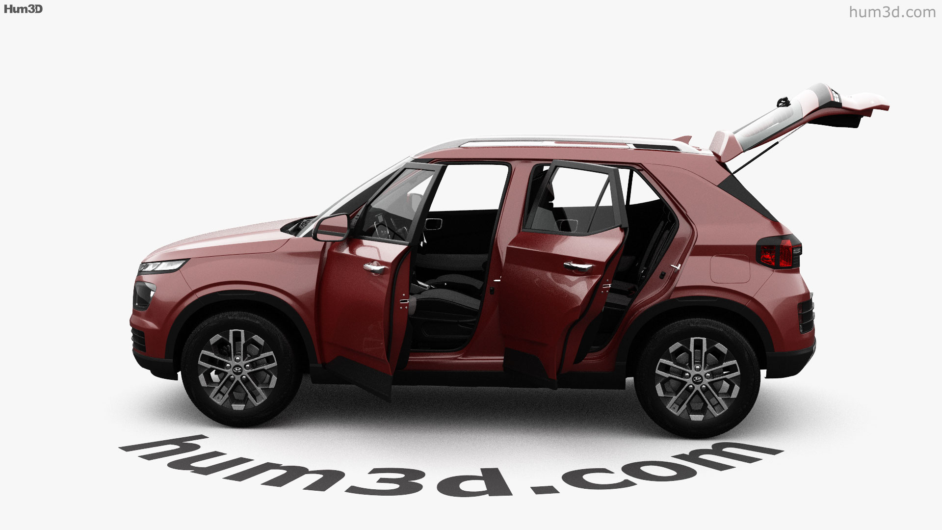 360 view of Hyundai Venue Turbo with HQ interior 2024 3D model ...