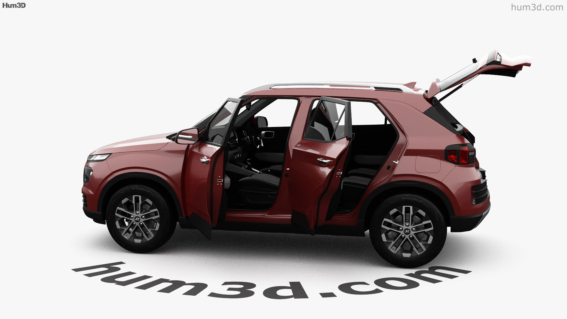 360 view of Hyundai Venue Turbo with HQ interior 2024 3D model ...
