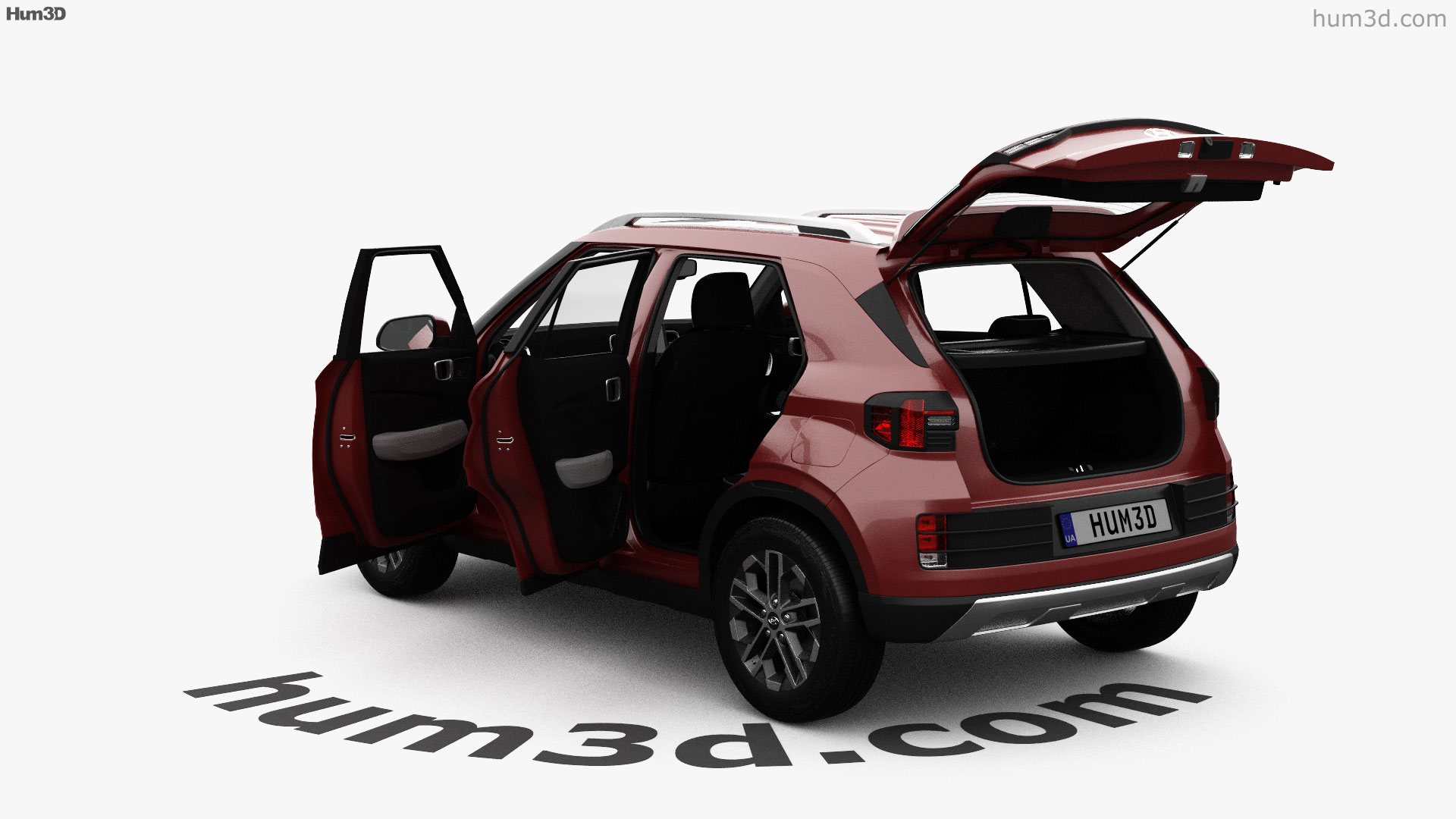 360 view of Hyundai Venue Turbo with HQ interior 2024 3D model ...