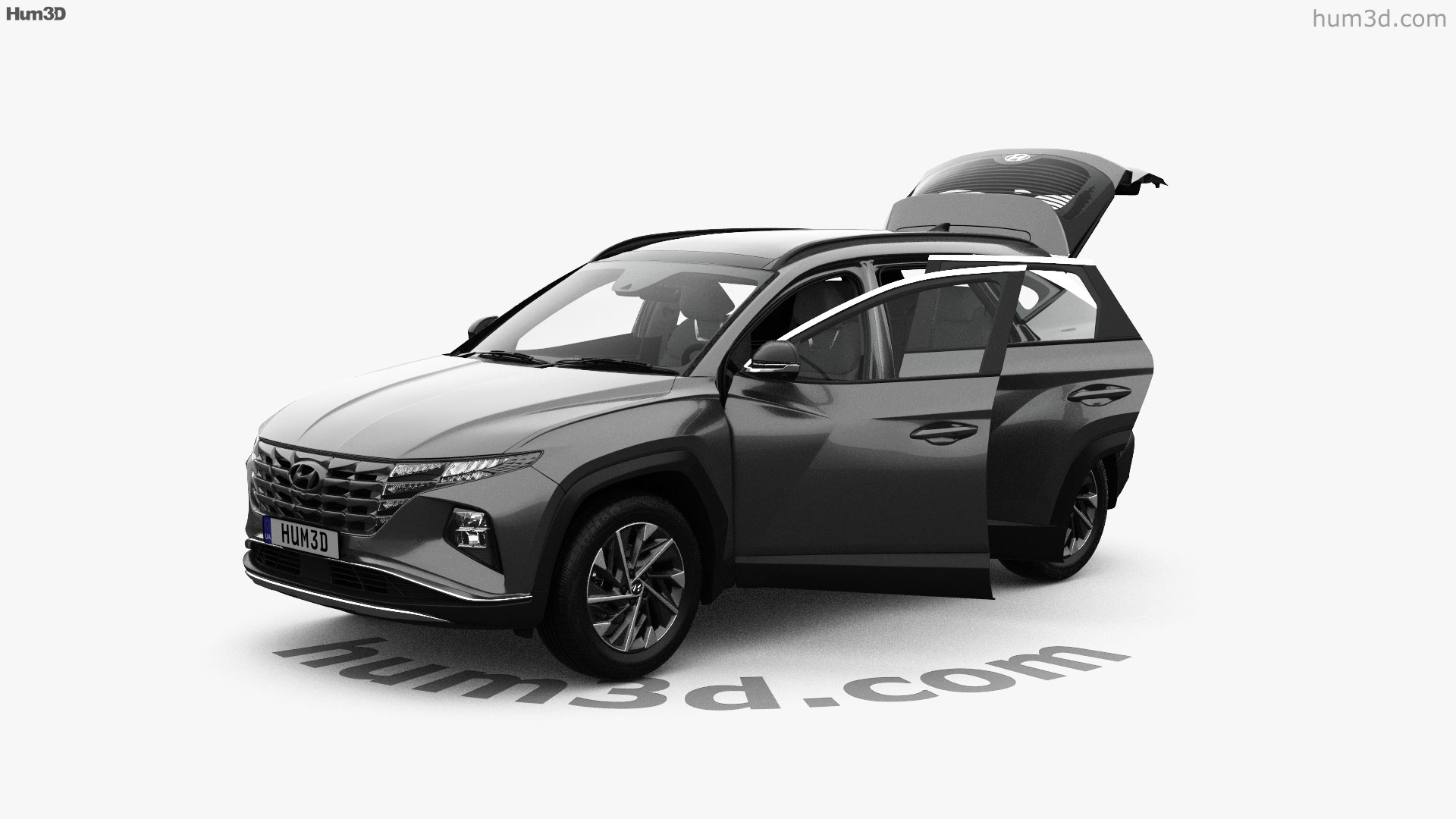 360 view of Hyundai Tucson LWB with HQ interior 2024 3D model ...