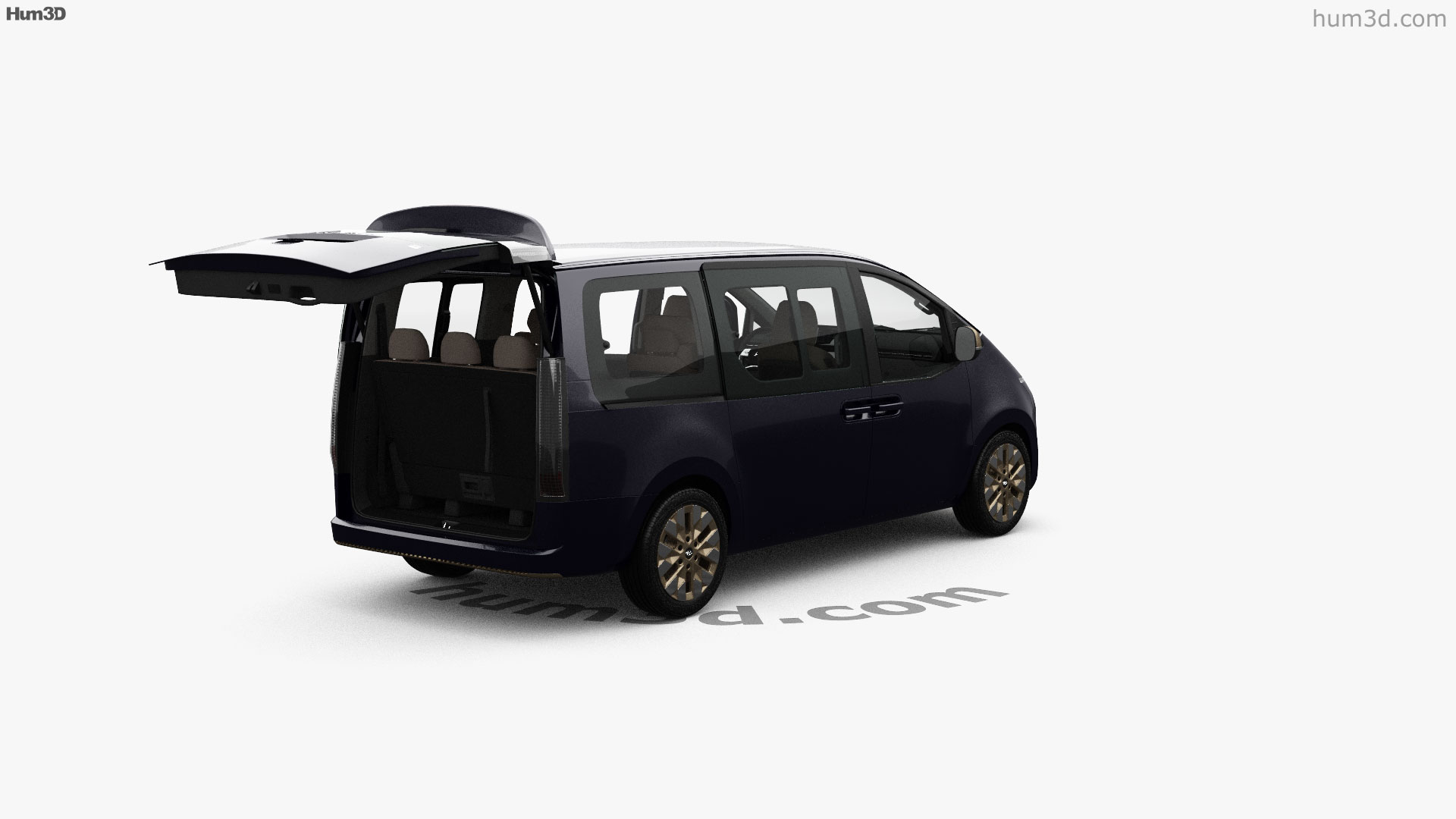 360 view of Hyundai Staria Premium with HQ interior 2024 3D model ...