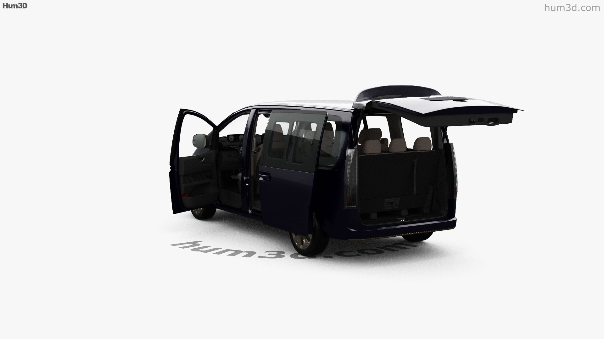 360 view of Hyundai Staria Premium with HQ interior 2024 3D model ...